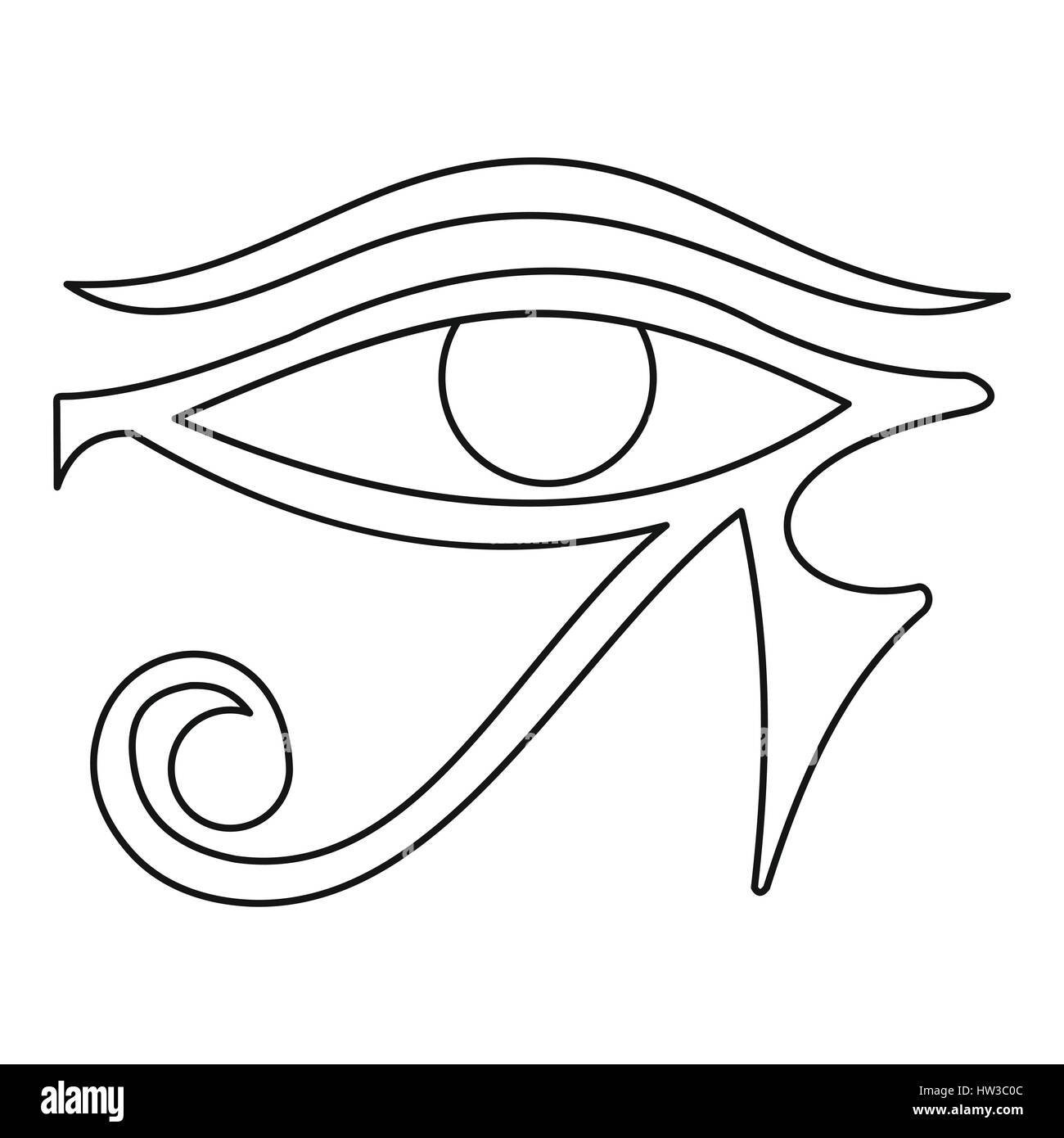 Outline Illustration Ancient Egyptian God Stock Photos & Outline ...