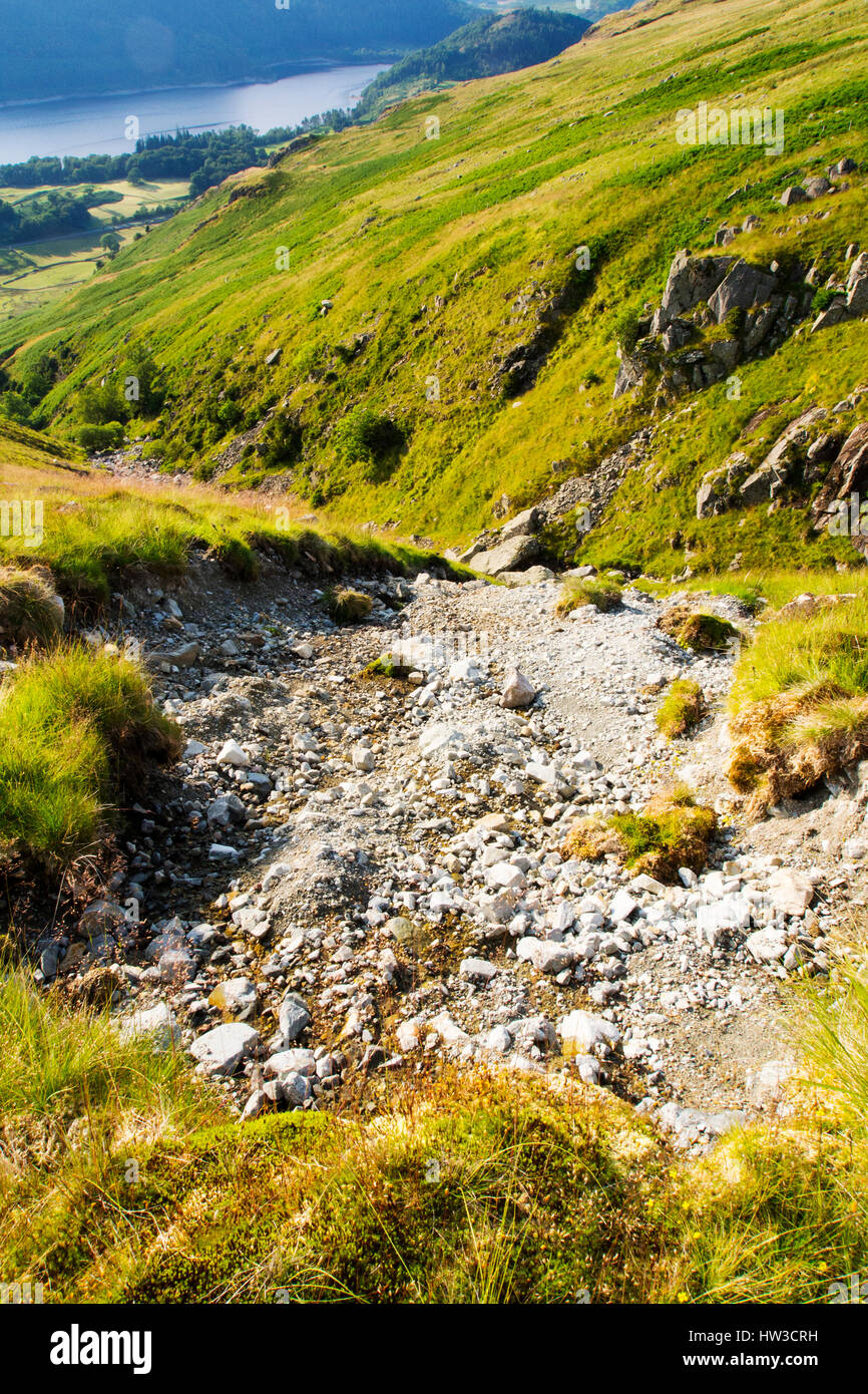 A landslip caused by super saturated ground during Storm Desmond, in ...