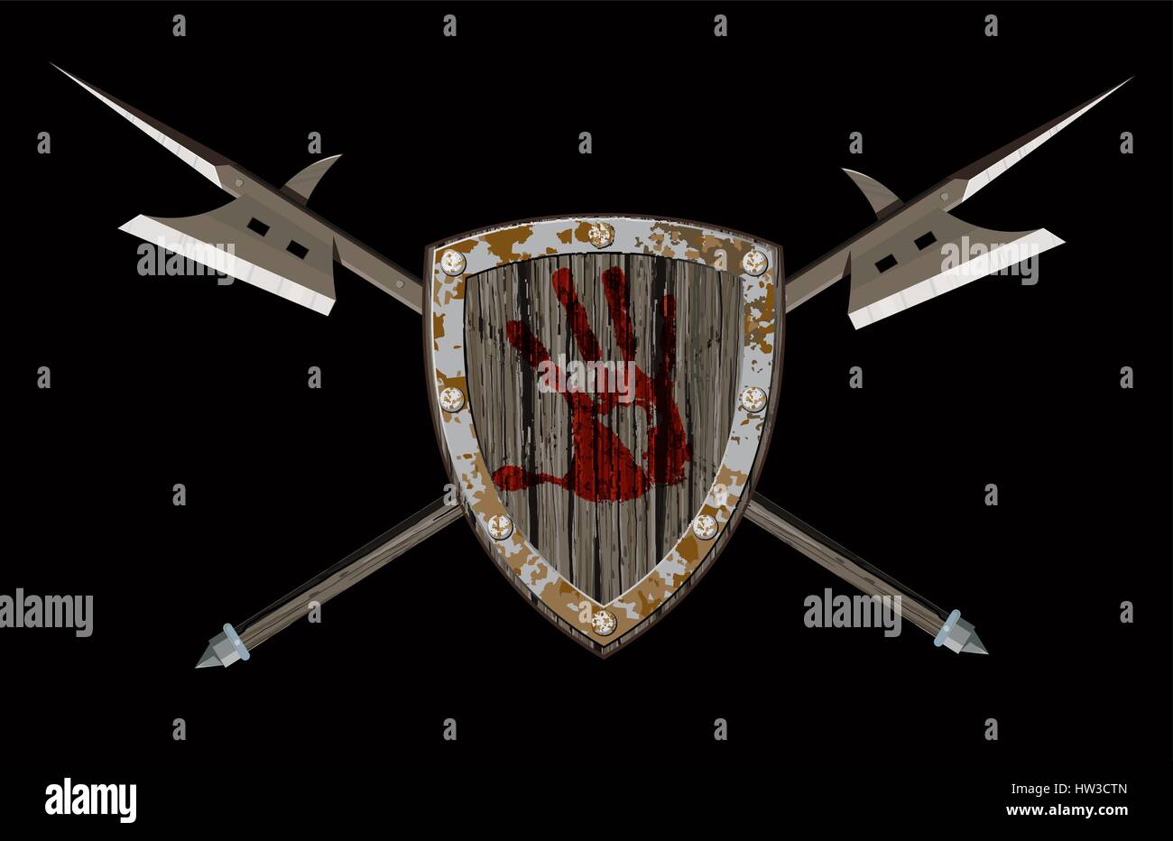 Viking halberd Stock Vector Images - Alamy