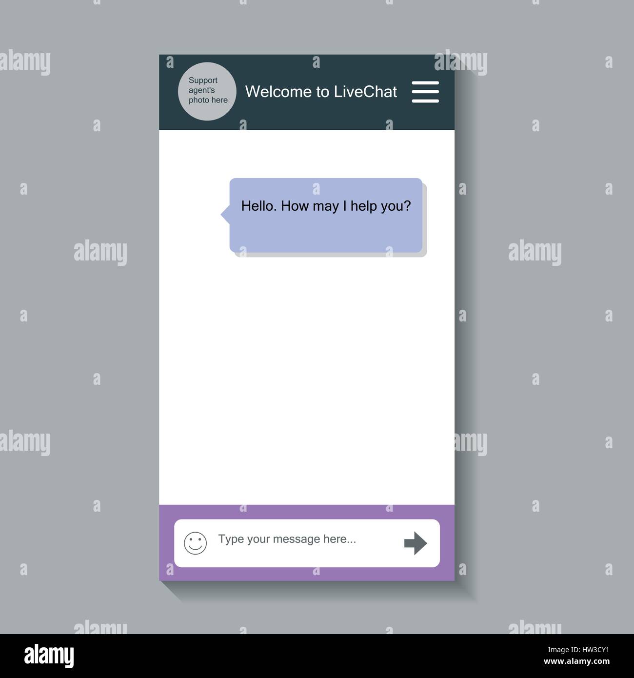 Chat window for smartphone Stock Vector Image & Art - Alamy