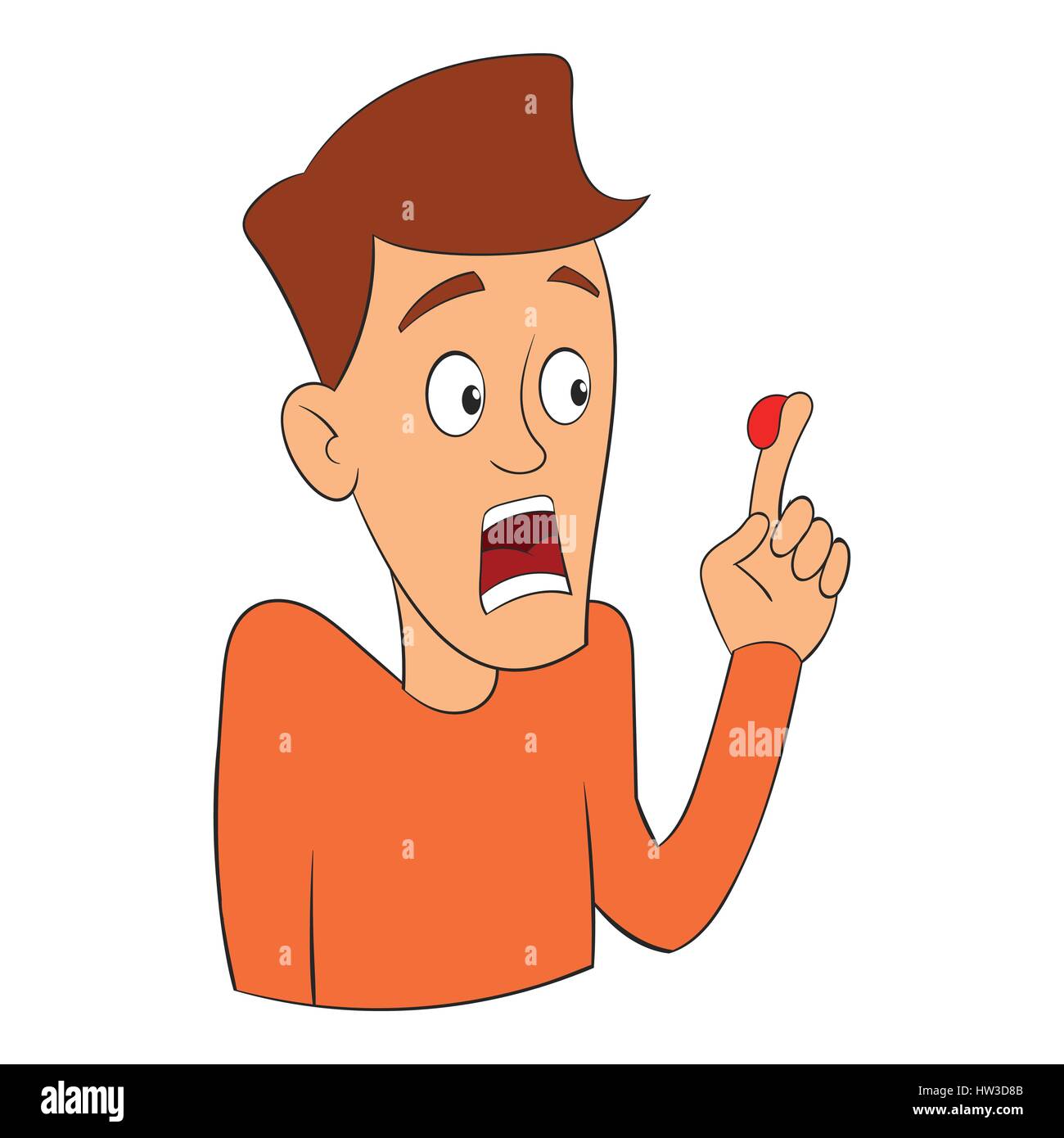 Fear of blood icon, cartoon style Stock Vector Image & Art - Alamy