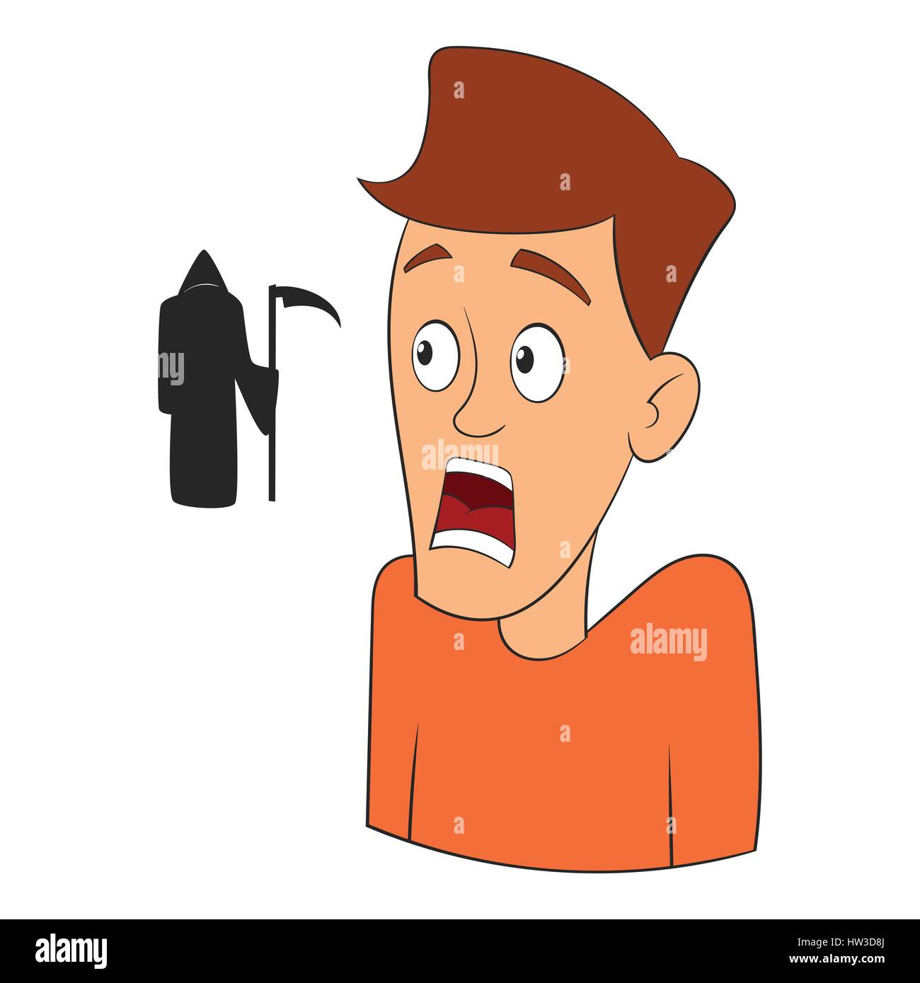 Fear of death icon, cartoon style Stock Vector Image & Art - Alamy