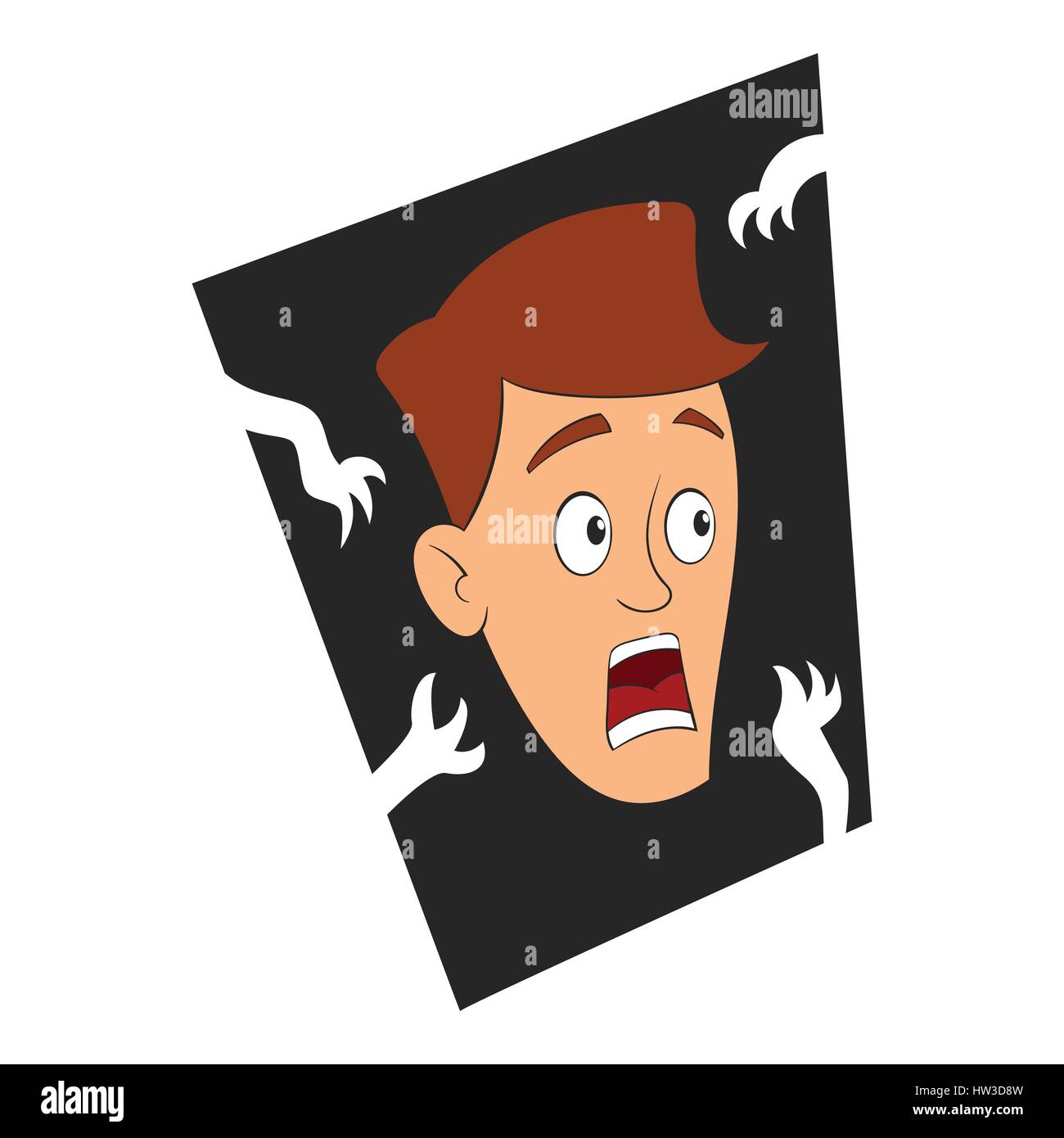 Fear of the dark icon, cartoon style Stock Vector Image & Art - Alamy