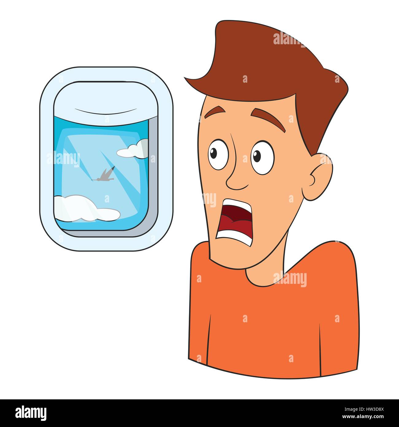 Man fear flying Stock Vector Images - Alamy