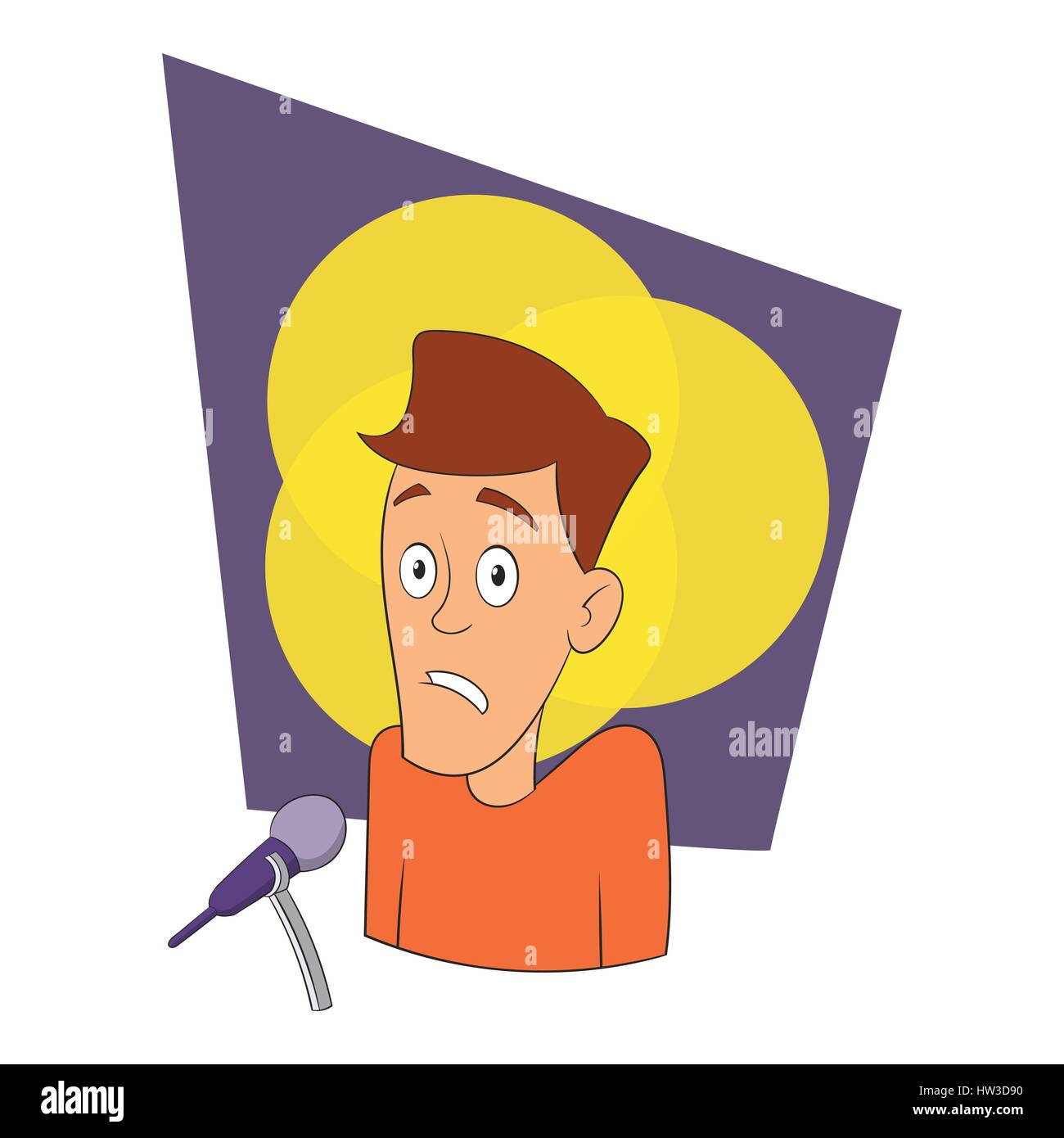 Fear of public speaking icon, cartoon style Stock Vector Image & Art ...