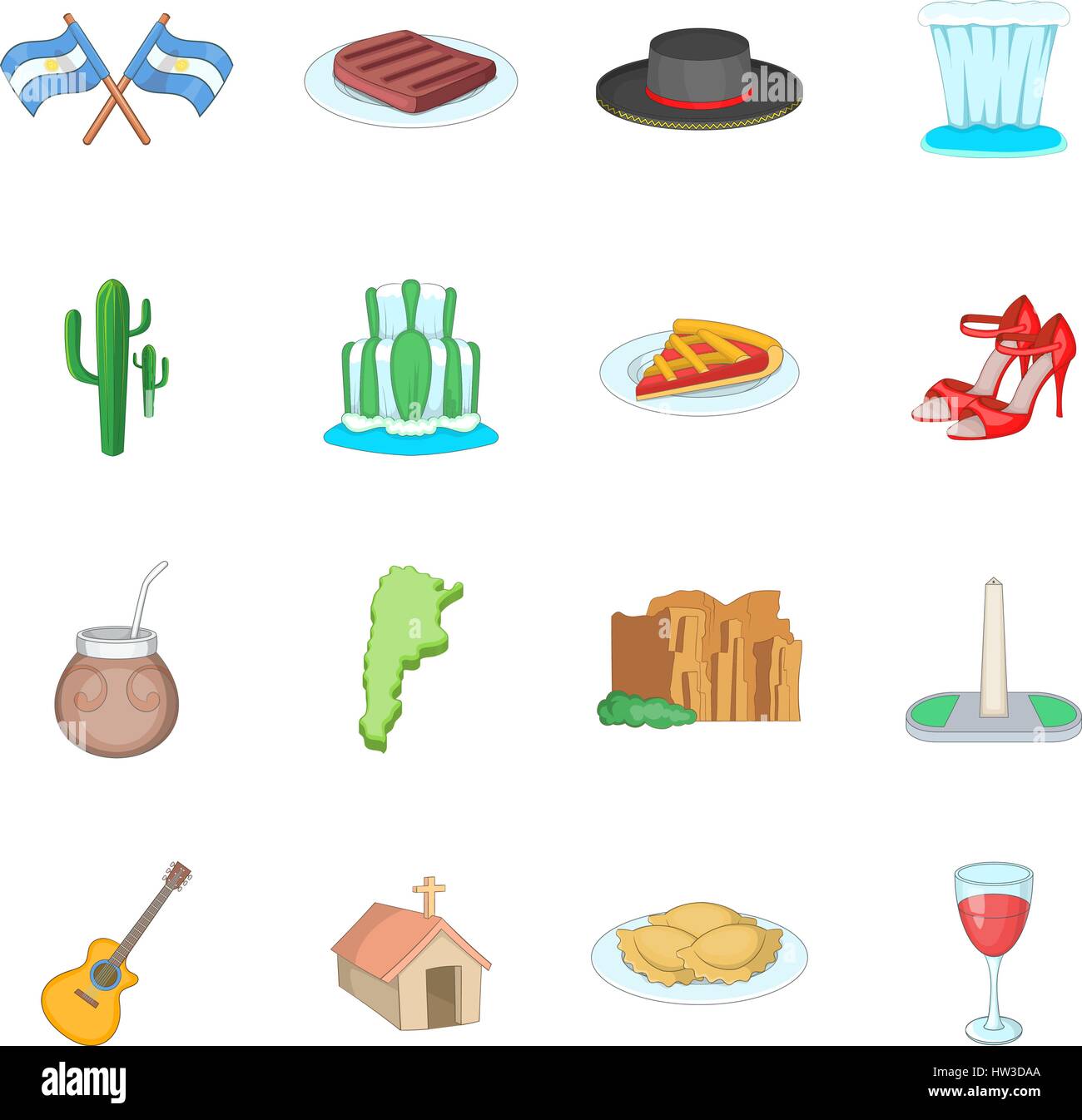 Argentina travel icons set, cartoon style Stock Vector Image & Art - Alamy Argentina travel icons set, cartoon style Stock Vector Image & Art - Alamy