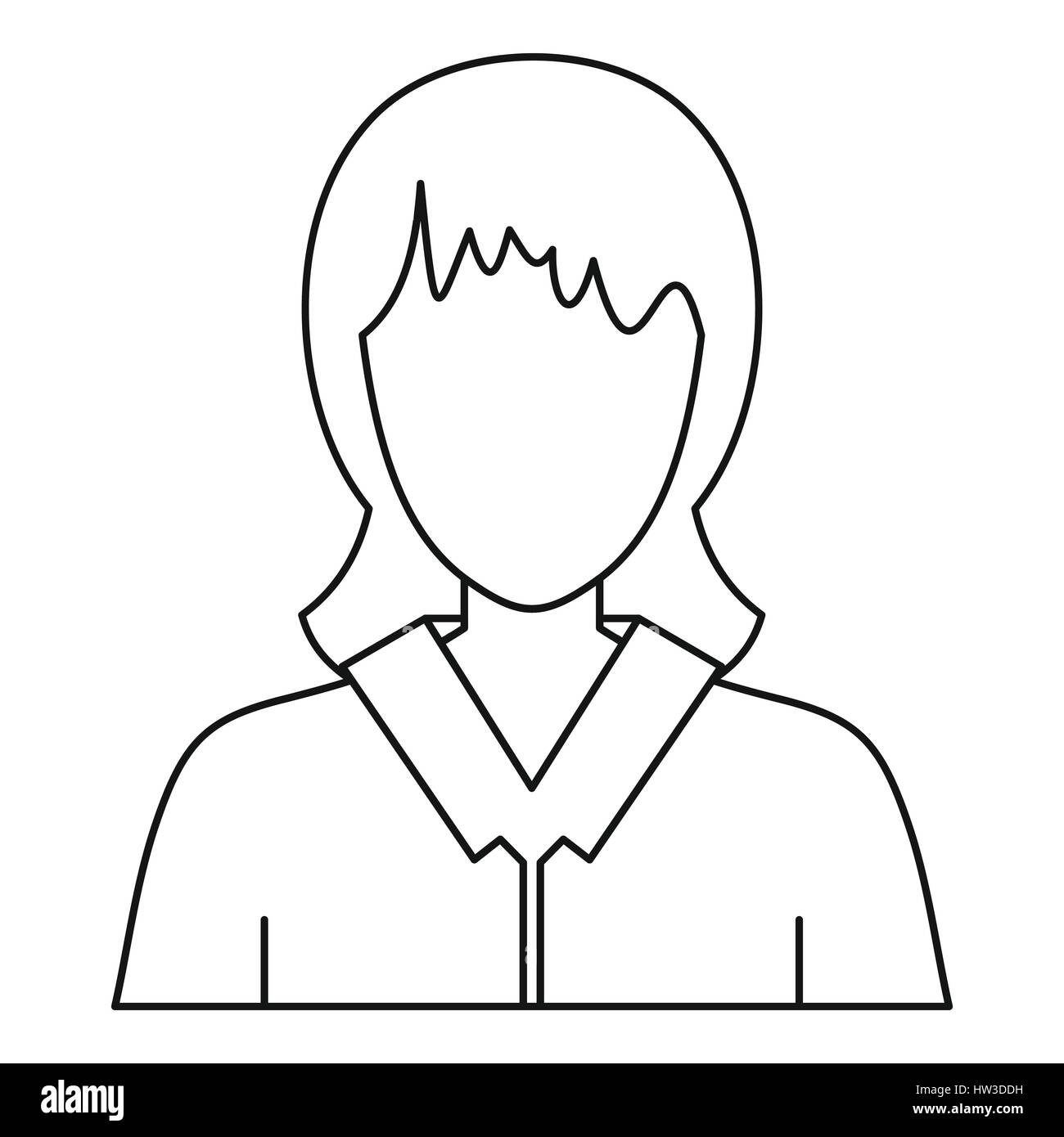 Women avatar icon, outline style Stock Vector Image & Art - Alamy