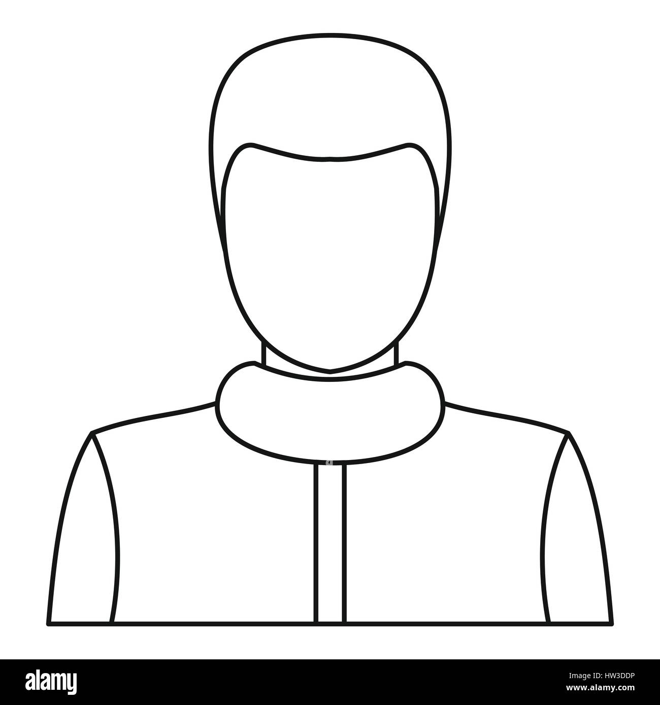 Male icon, outline style Stock Vector Image & Art - Alamy