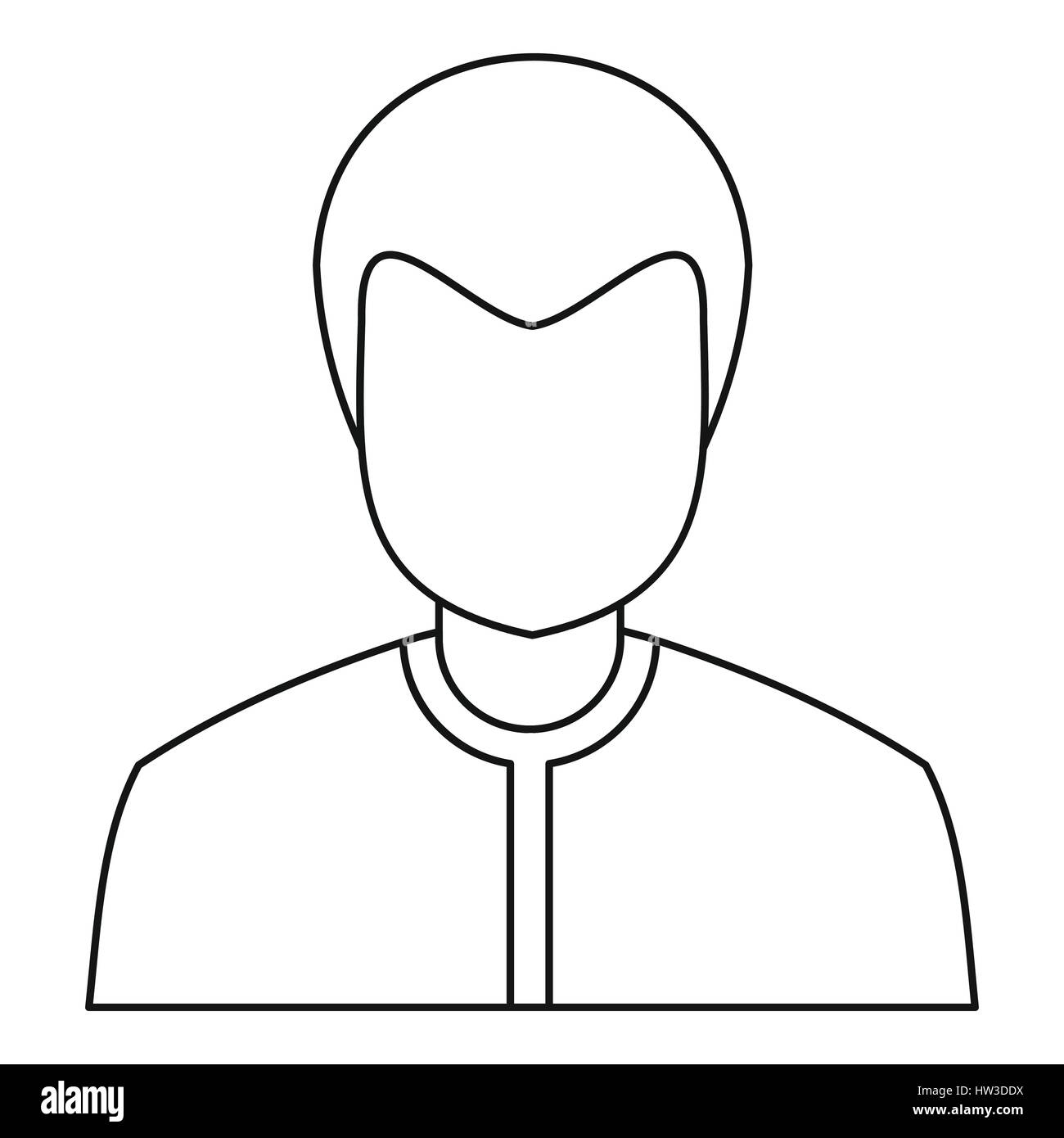 Male avatar icon, outline style Stock Vector Image & Art - Alamy