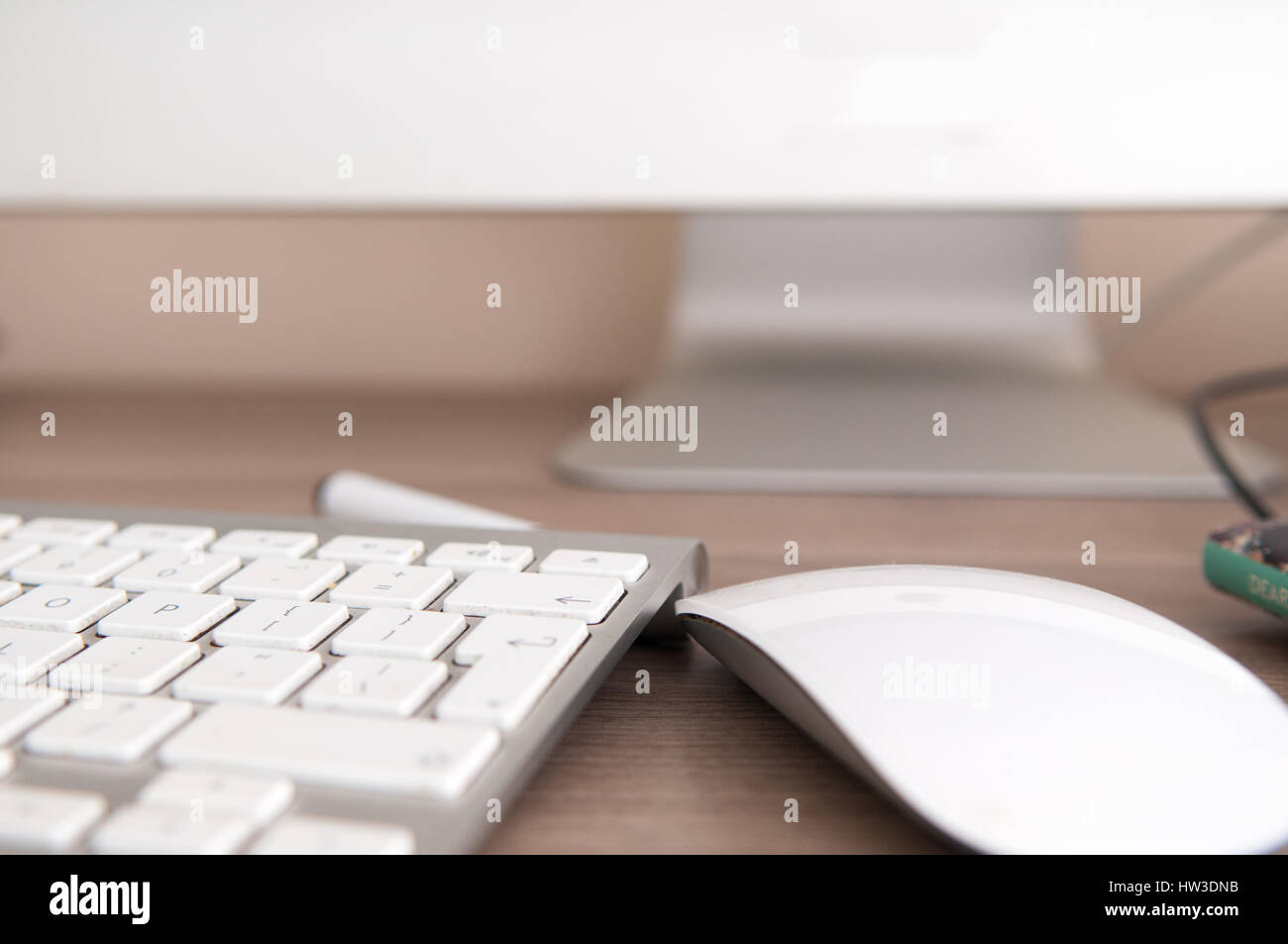 modern and minimalist office desk with copy space Stock Photo - Alamy