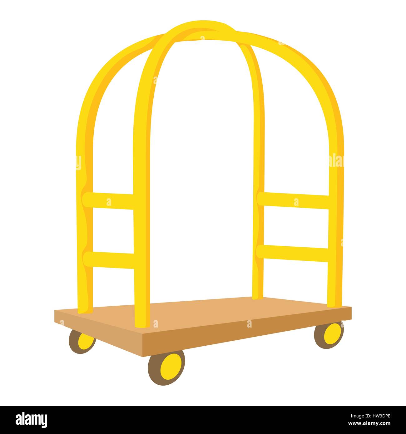 Luggage cart in hotel lobby Stock Vector Images - Alamy