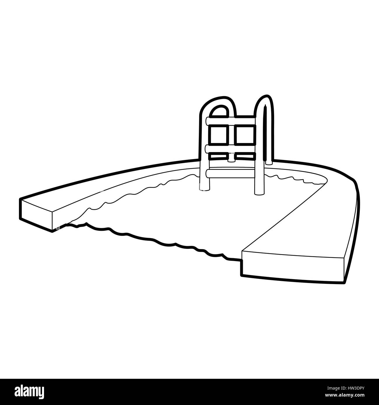 Pool icon, outline style Stock Vector Image & Art - Alamy