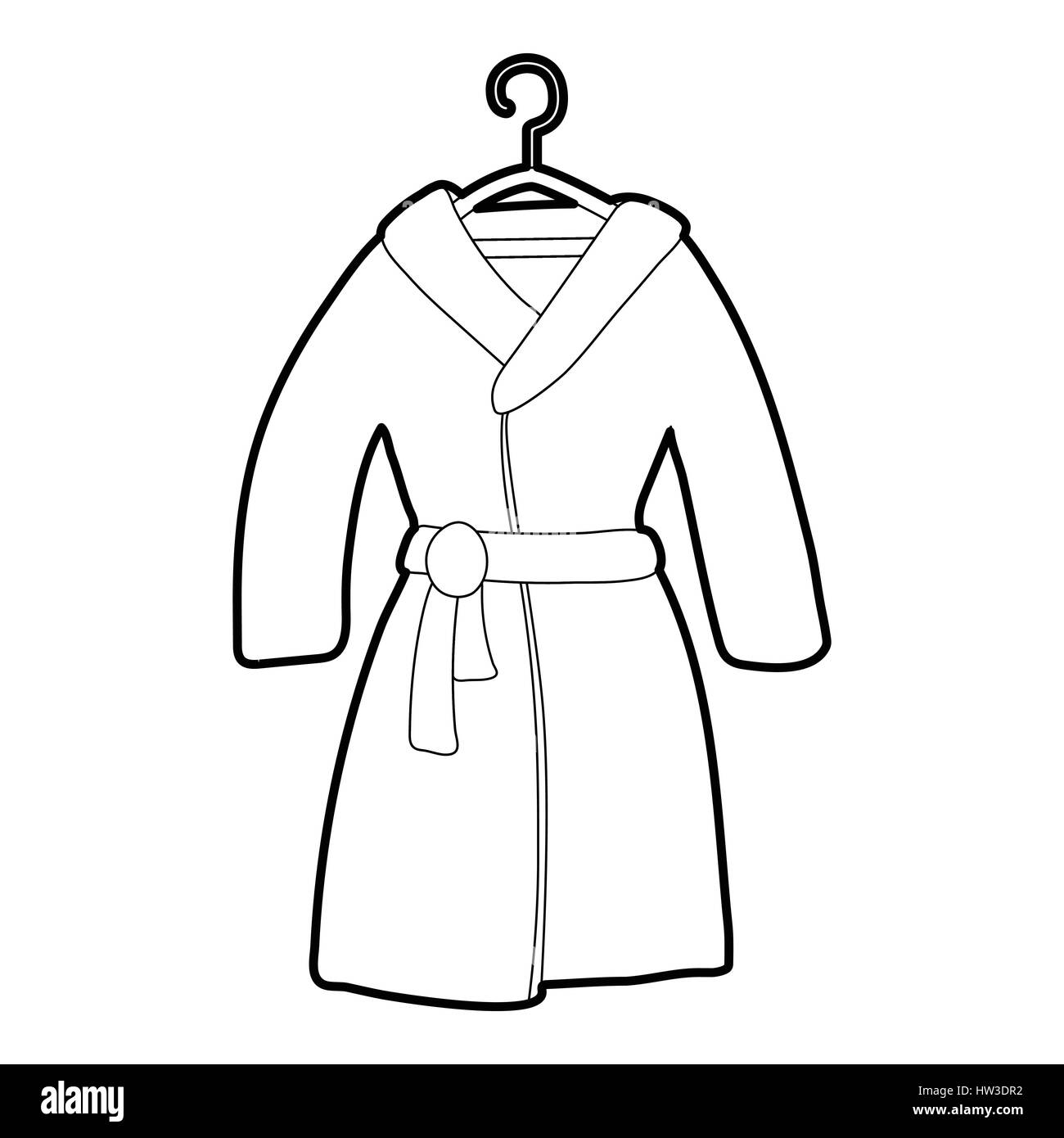 Cotton robe icon outline Cut Out Stock Images & Pictures - Alamy