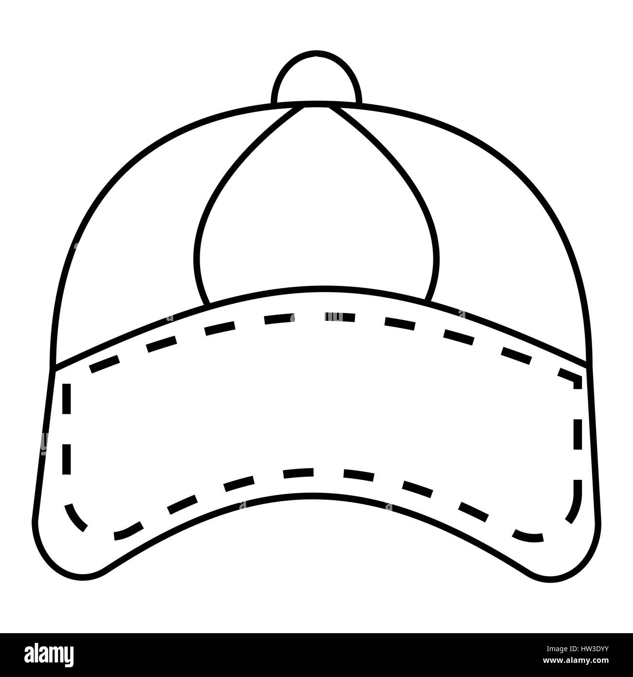 Cap icon, outline style Stock Vector Image & Art - Alamy