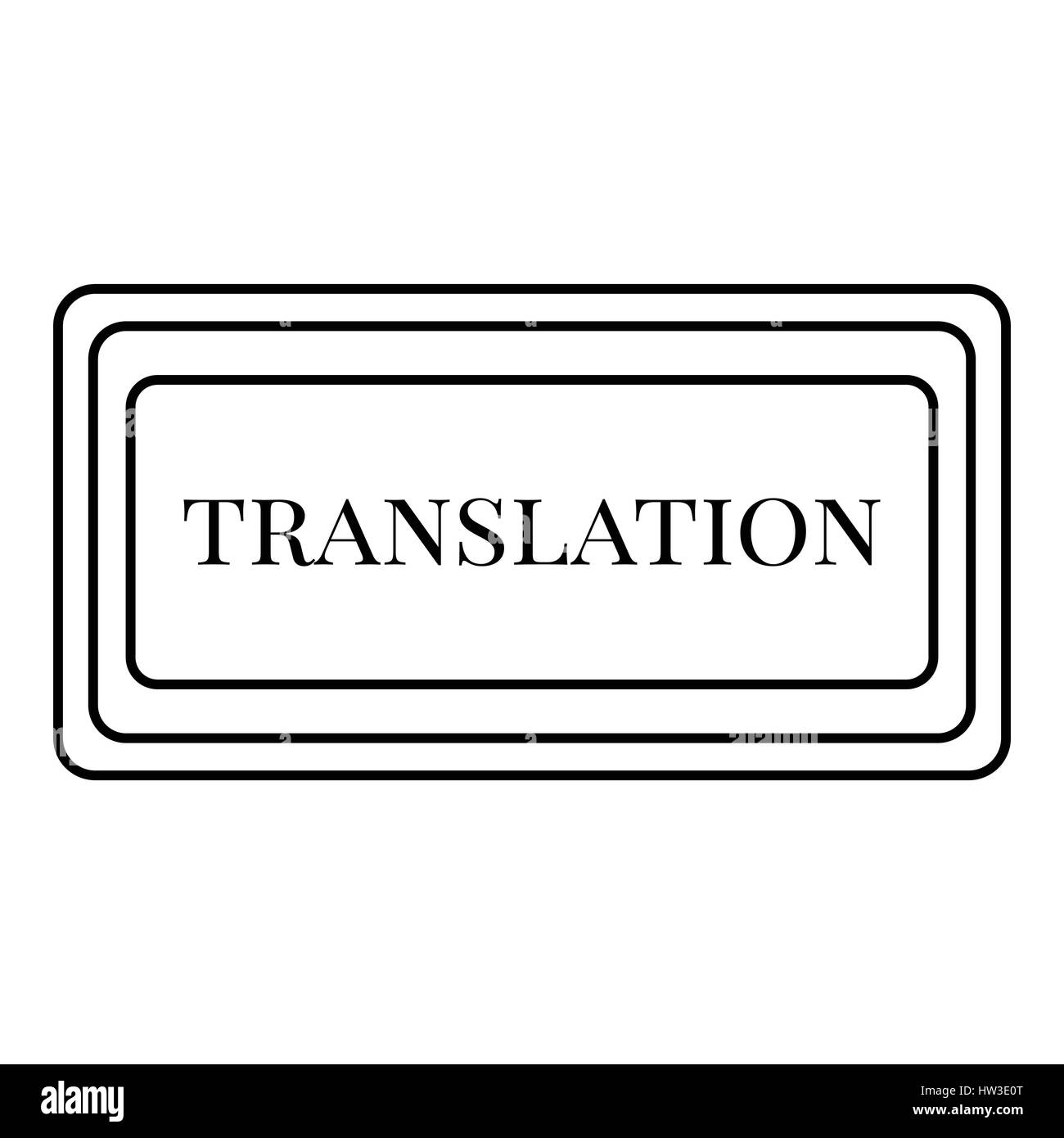 Translation button icon, outline style Stock Vector Image & Art - Alamy