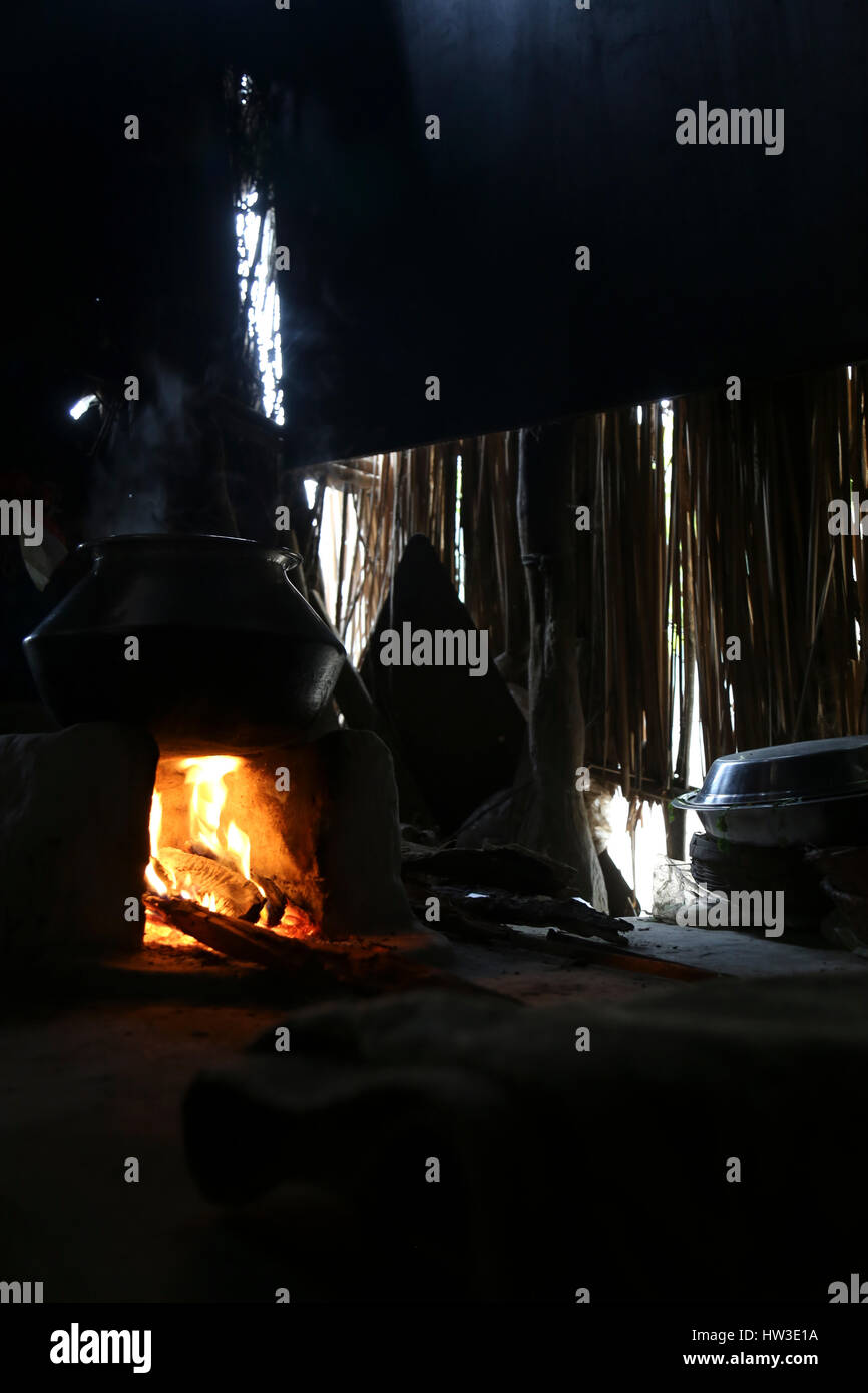 Kitchen in a street restaurant india Stock Photo - Alamy