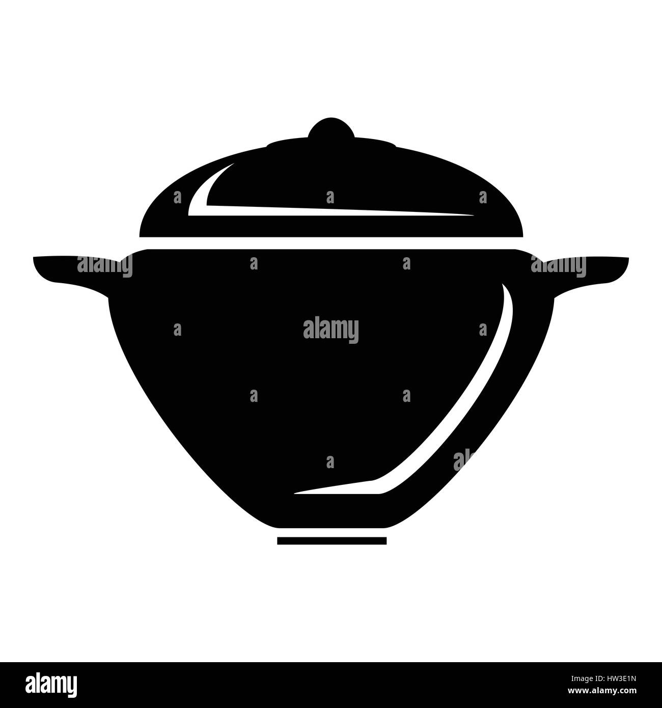 Pot with lid icon, simple style Stock Vector Image & Art - Alamy