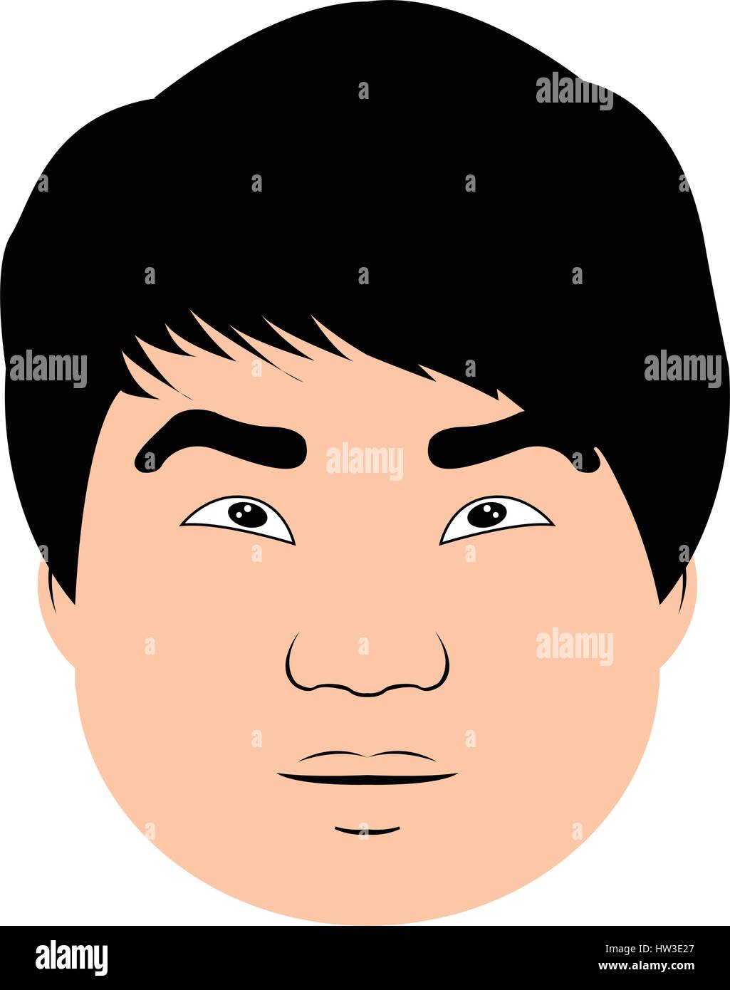 Portrait happy asian young man Stock Vector Images - Alamy