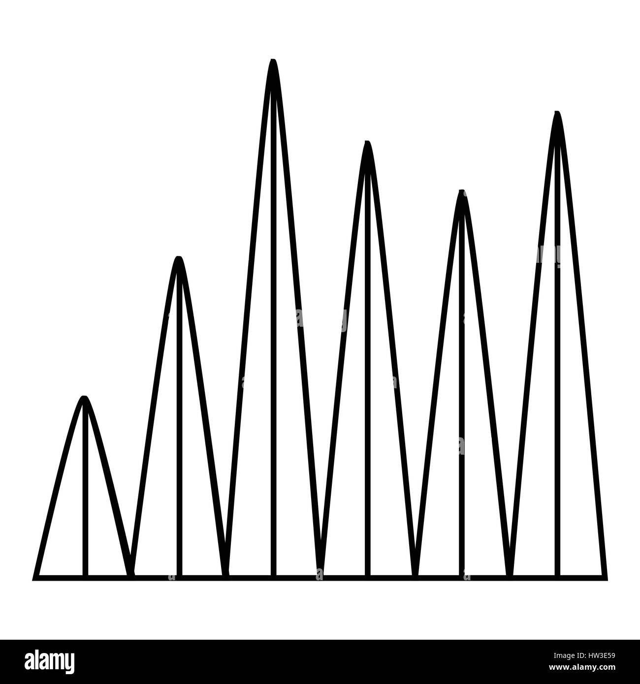 Line graph icon, outline style Stock Vector Image & Art - Alamy
