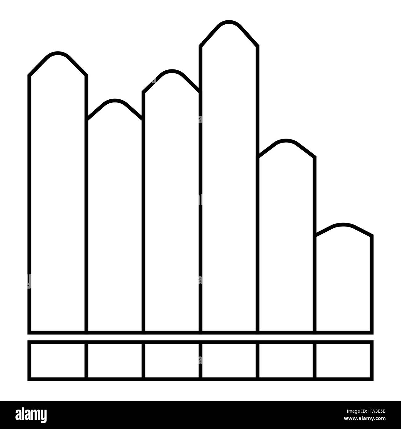Vertical chart icon, outline style Stock Vector Image & Art - Alamy