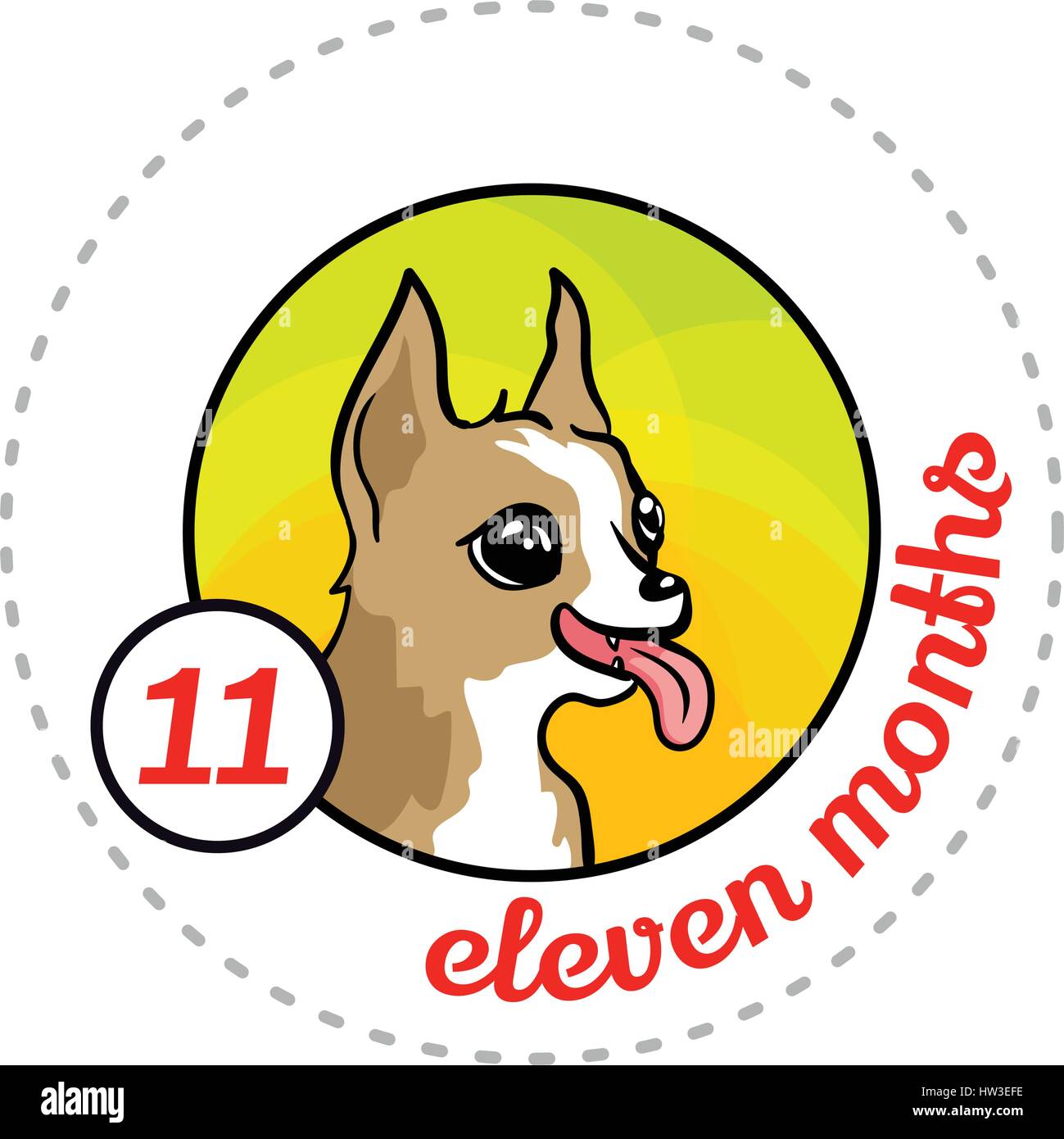 11 months baby Stock Vector Images - Alamy