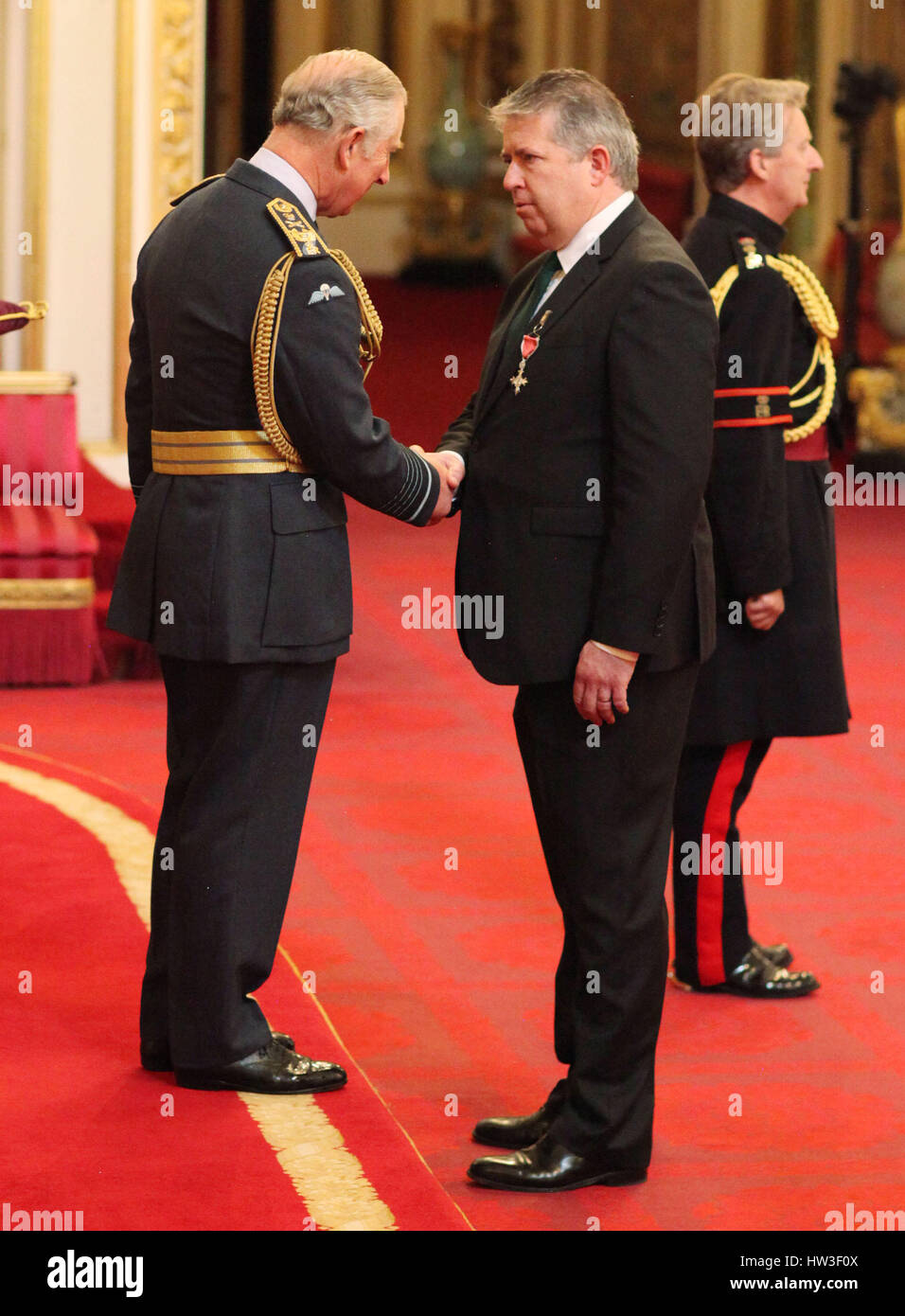 Made mbe by prince wales investiture ceremony buckingham palace hi-res ...