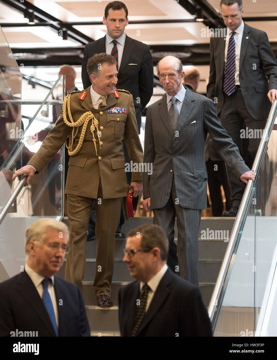 The Duke of Kent (centre right), at the official reopening of the ...