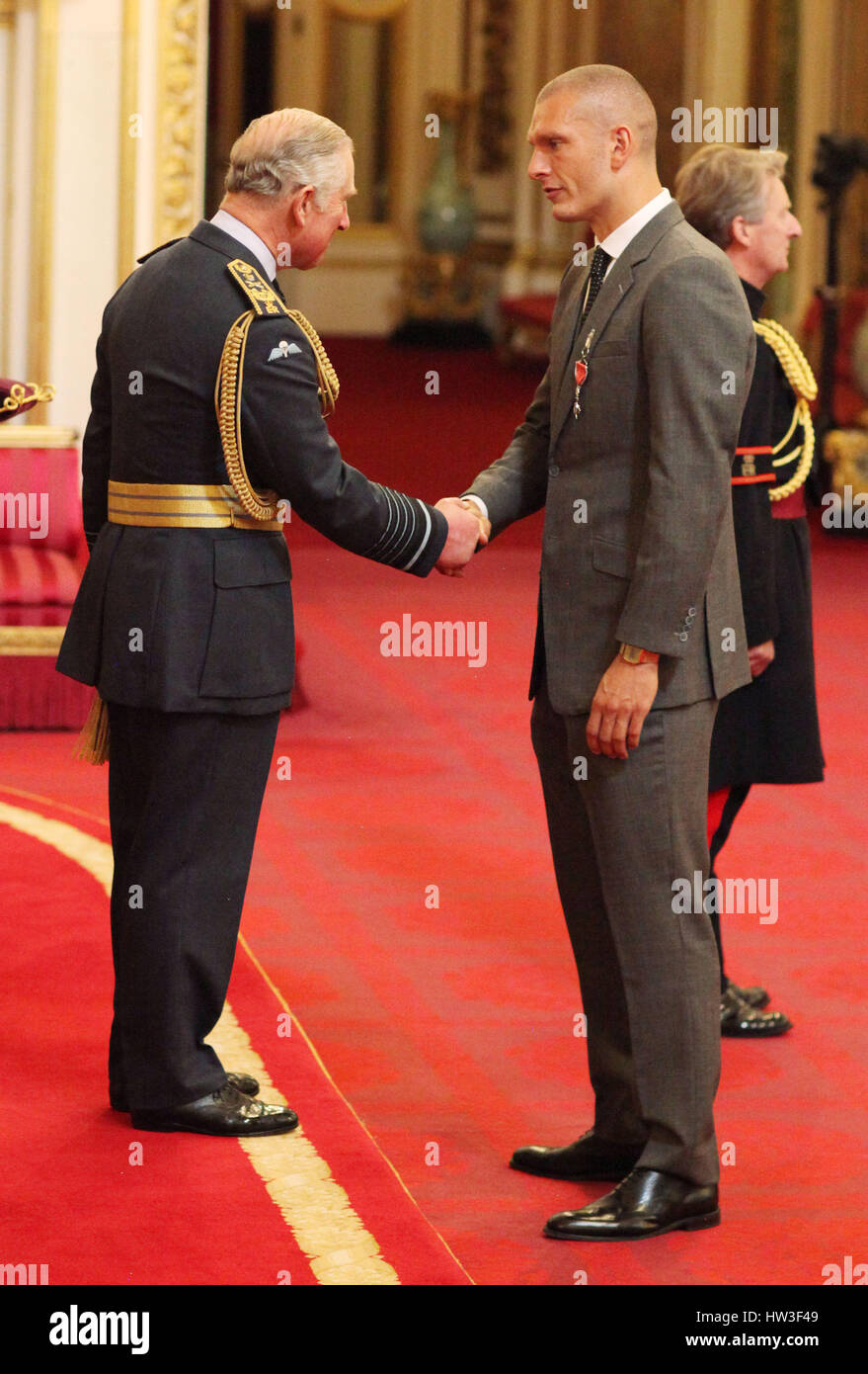 Made mbe by prince wales investiture ceremony buckingham palace hi-res ...