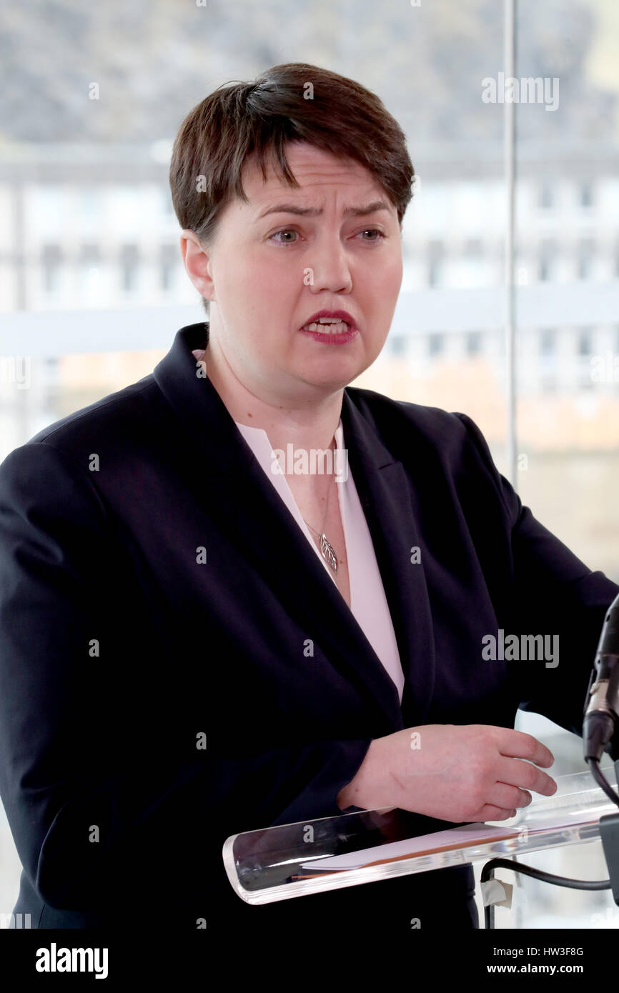 Scottish Conservative leader Ruth Davidson speaks during a joint ...