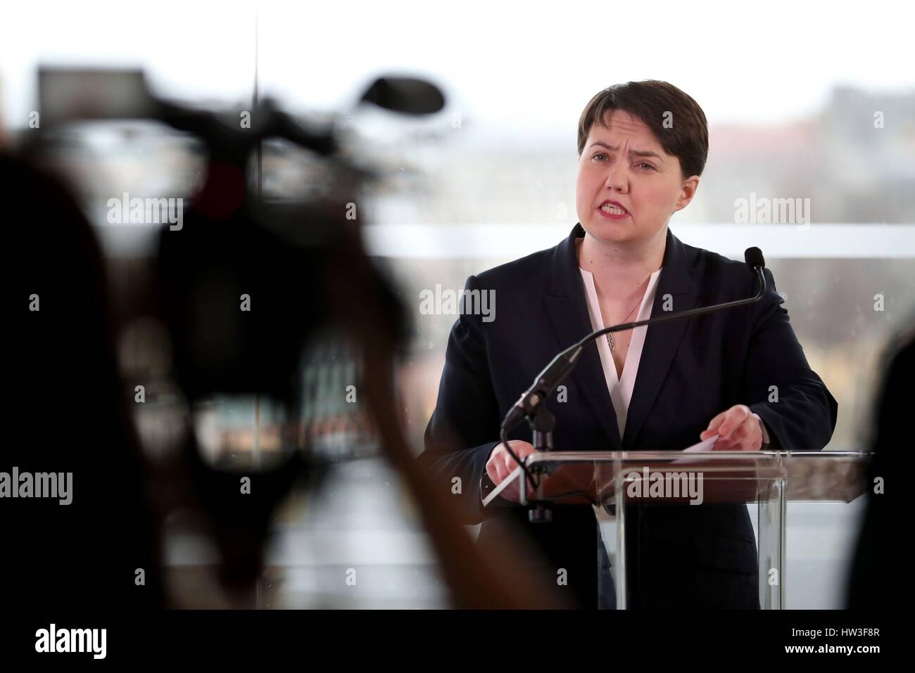 Scottish Conservative leader Ruth Davidson speaks during a joint ...