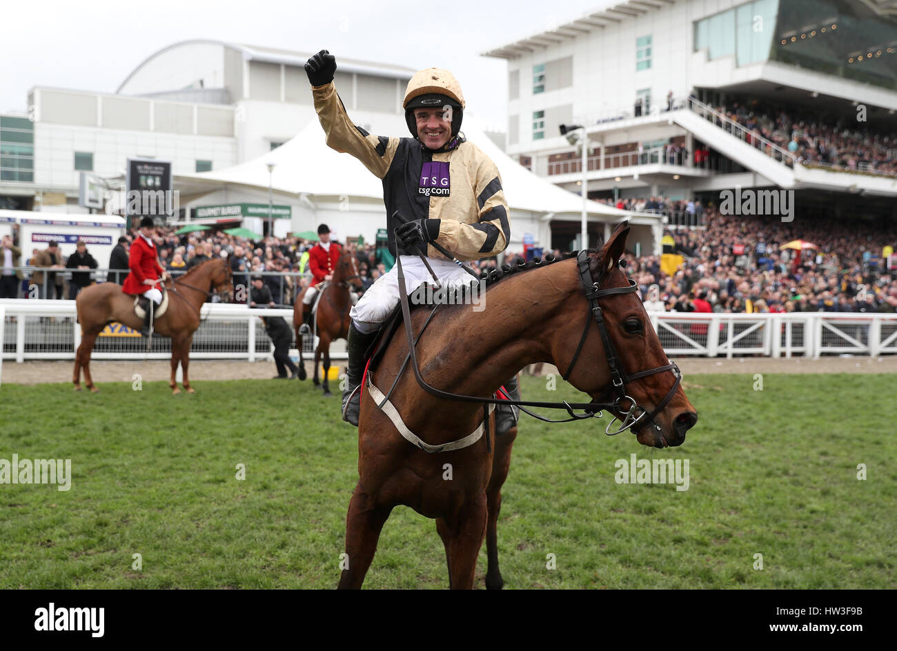 Jockey Ruby Walsh on Nichols Canyon celebrates winning the Sun Bets ...
