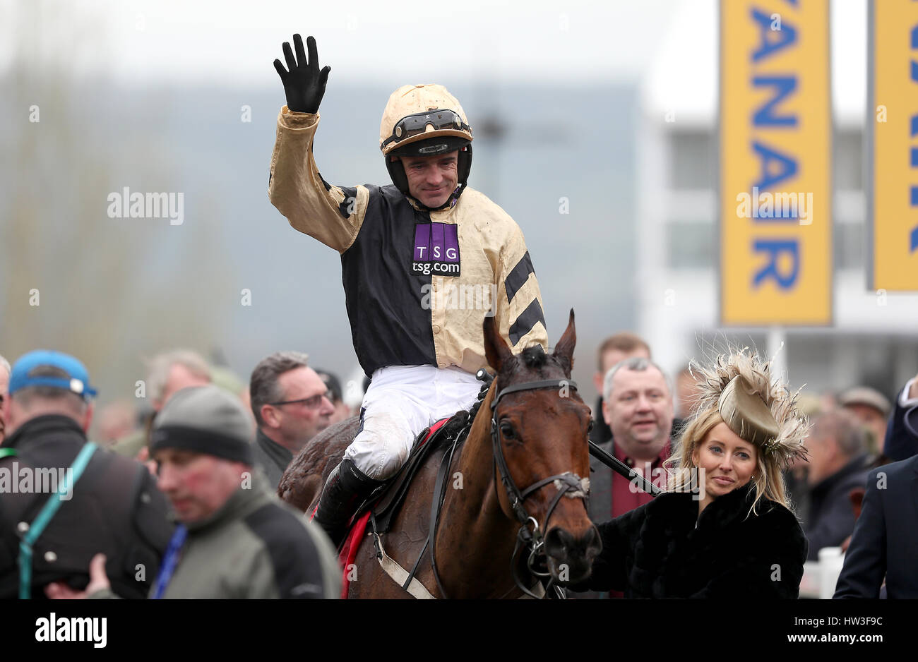 Jockey Ruby Walsh on Nichols Canyon celebrates winning the Sun Bets ...