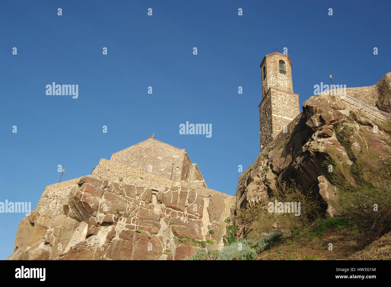 Castelsardo, Sardinia. St.Antony Abbott church Stock Photo - Alamy