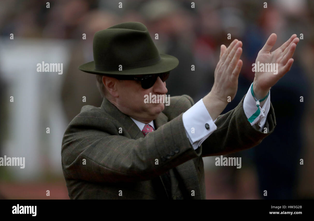 Horse Owner Rich Ricci celebrates after Jockey Ruby Walsh riding Let's ...