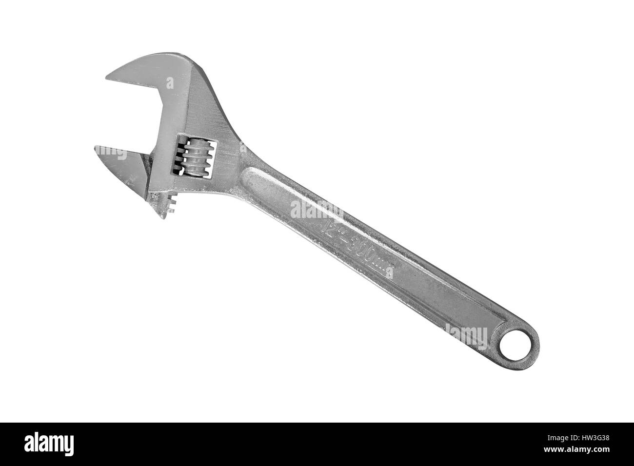 Tools - Adjustable spanner on a white background. It is isolated, the ...