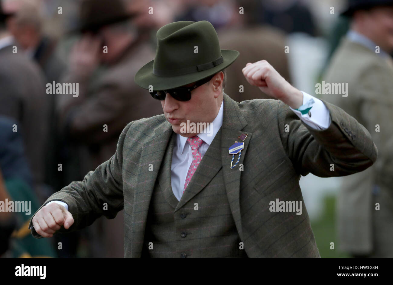 Horse Owner Rich Ricci celebrates after Jockey Ruby Walsh riding Let's ...