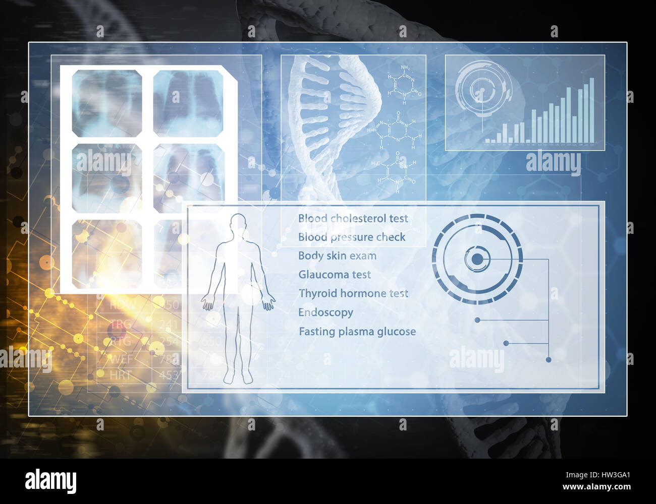 Medicine user interface Stock Photo - Alamy