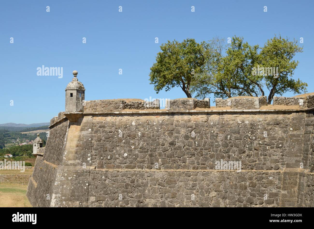 Walls of the fort of Valenca do Minho in Portugal Stock Photo - Alamy