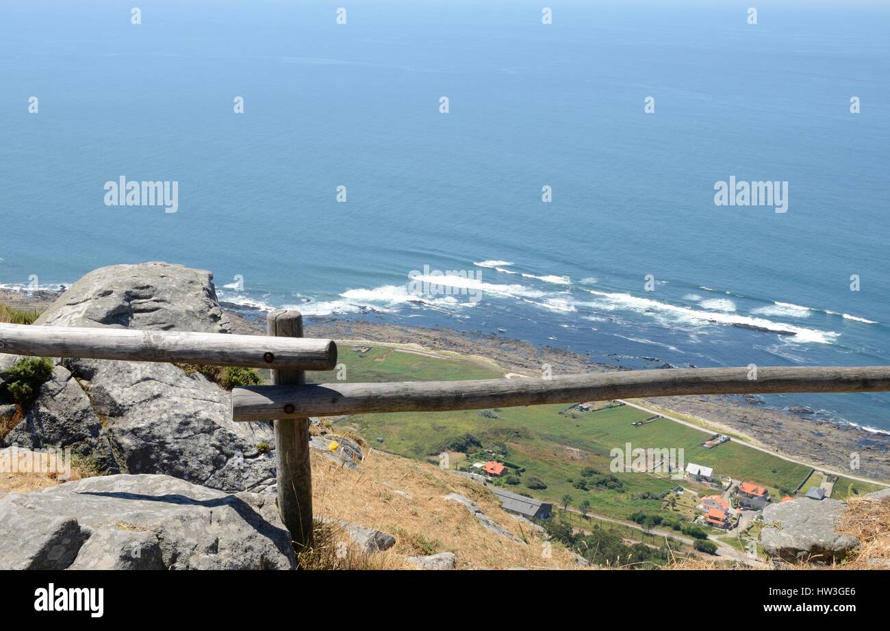 Coastline of the Atlantic Ocean from the mountain of Santa Tecla in ...