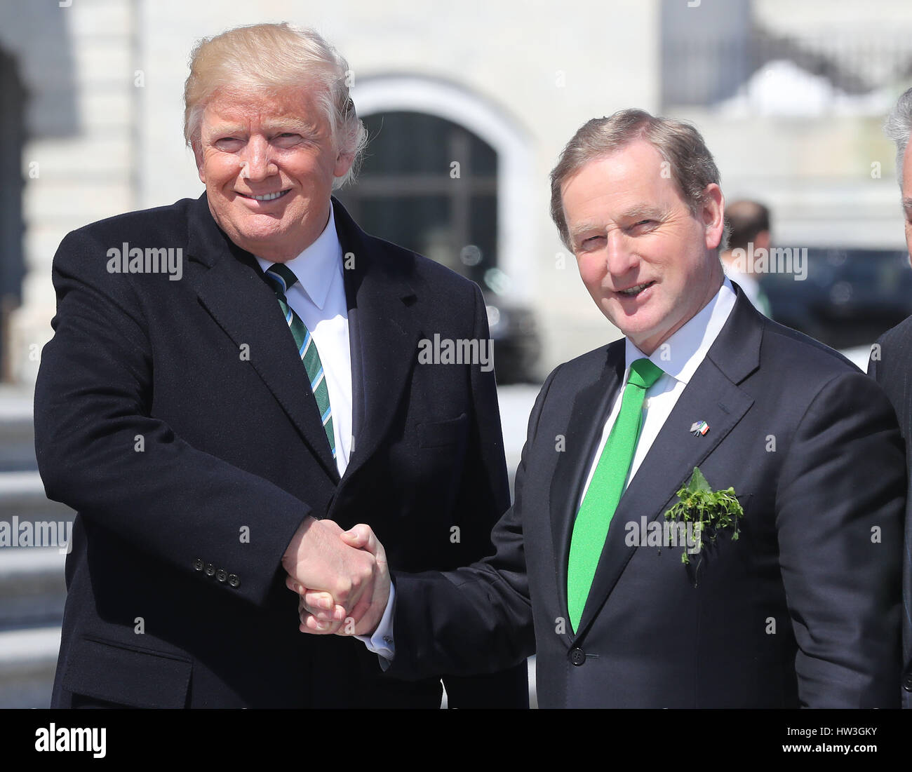 Irish Taoiseach Enda Kenny (right) and US President Donald Trump after ...
