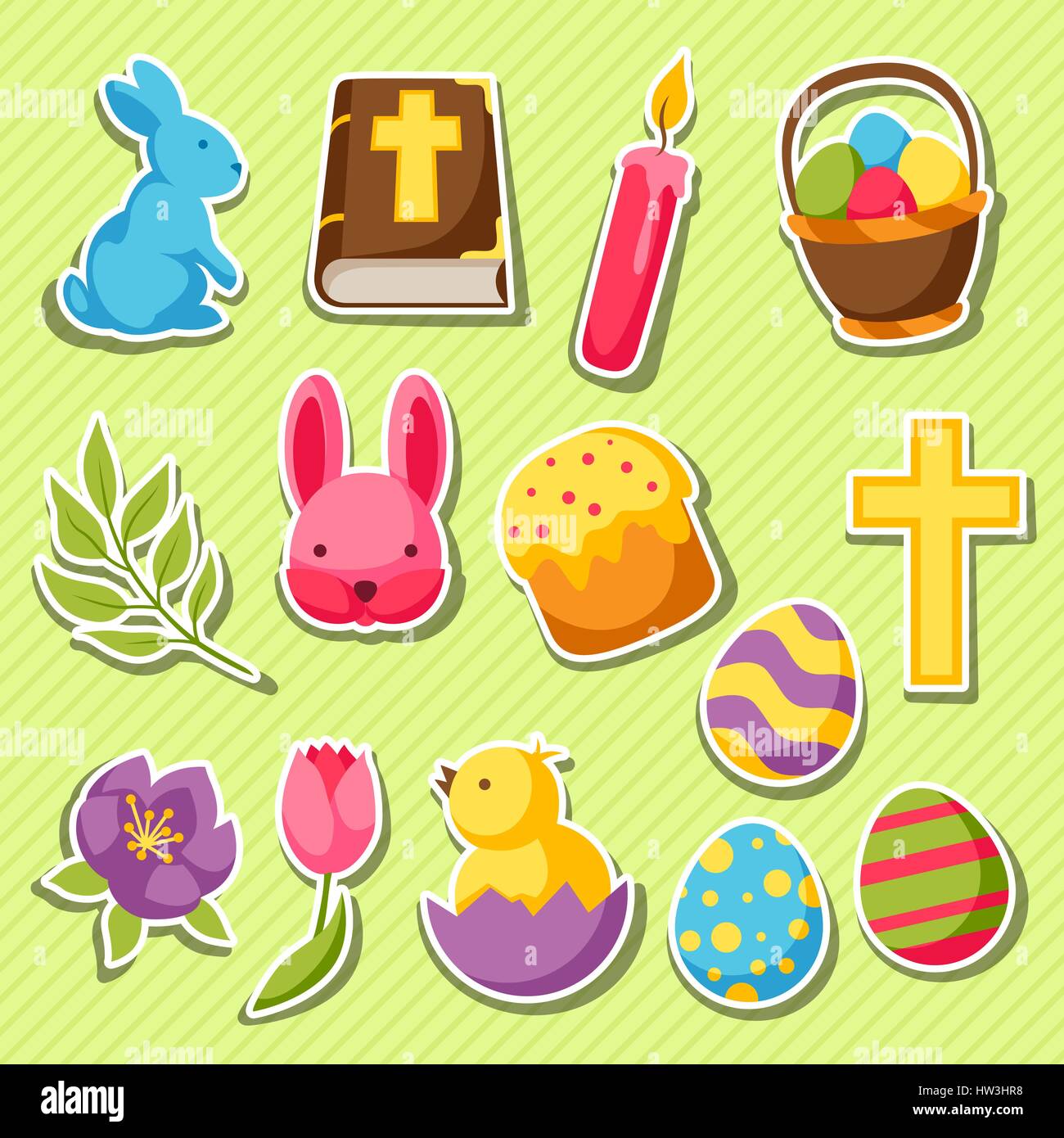 Easter bunnies stickers hi-res stock photography and images - Alamy