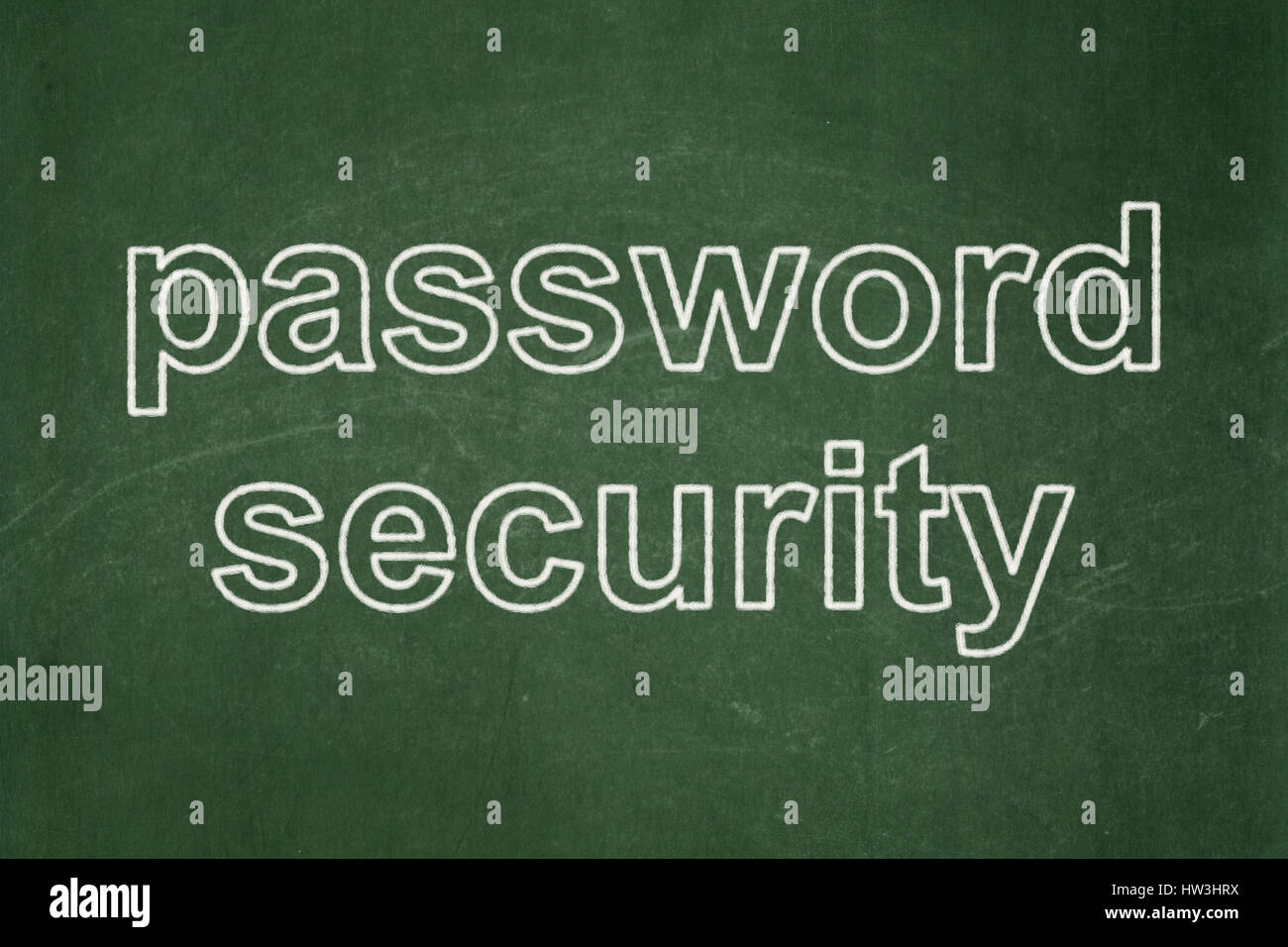 Protection concept: text Password Security on Green chalkboard ...