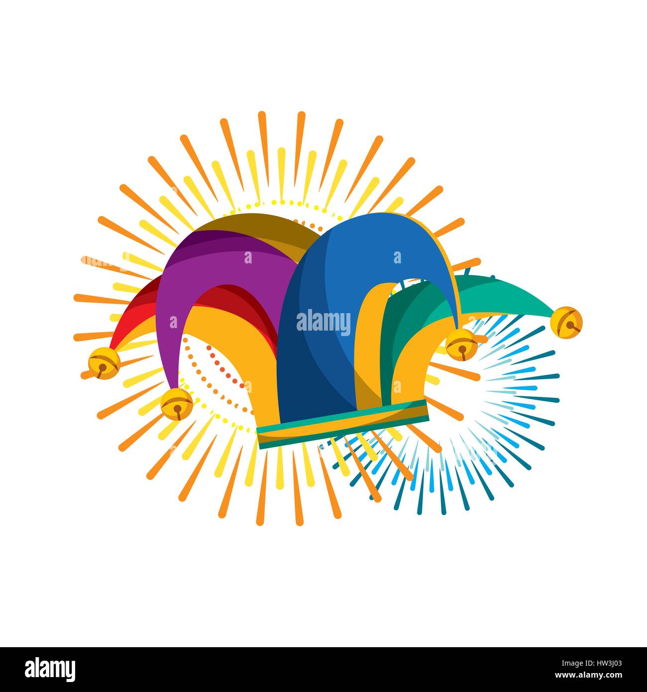 Fools hat isolated icon Cut Out Stock Images & Pictures - Alamy