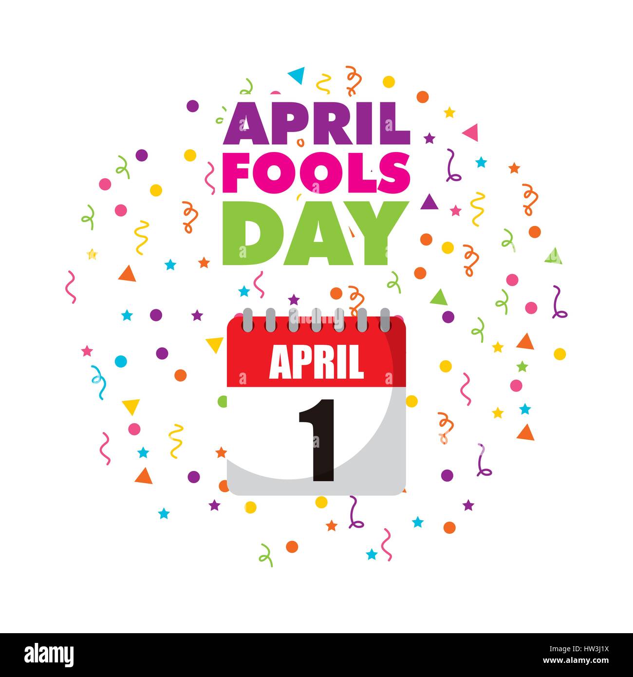 April 1 fool calendar Stock Vector Images - Alamy