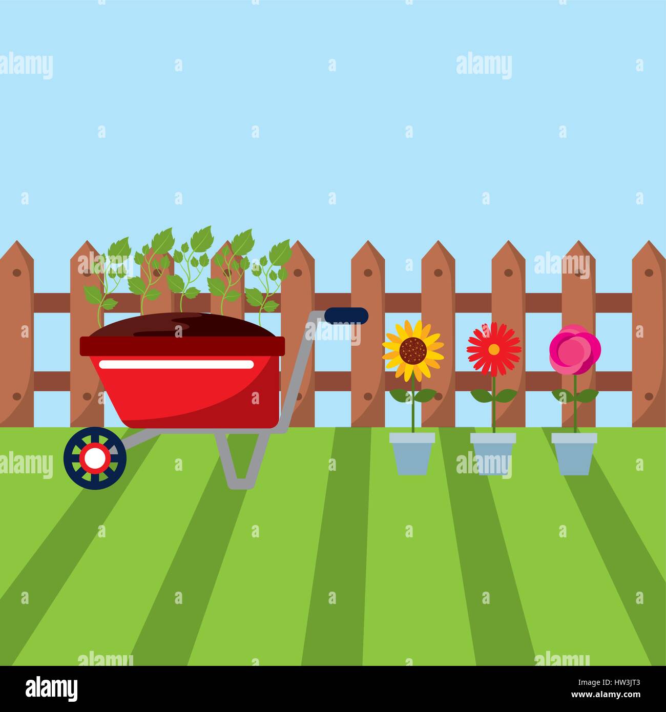 beautiful garden design Stock Vector Image & Art - Alamy