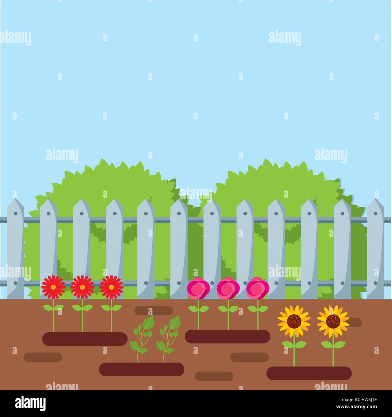 beautiful garden design Stock Vector Image & Art - Alamy