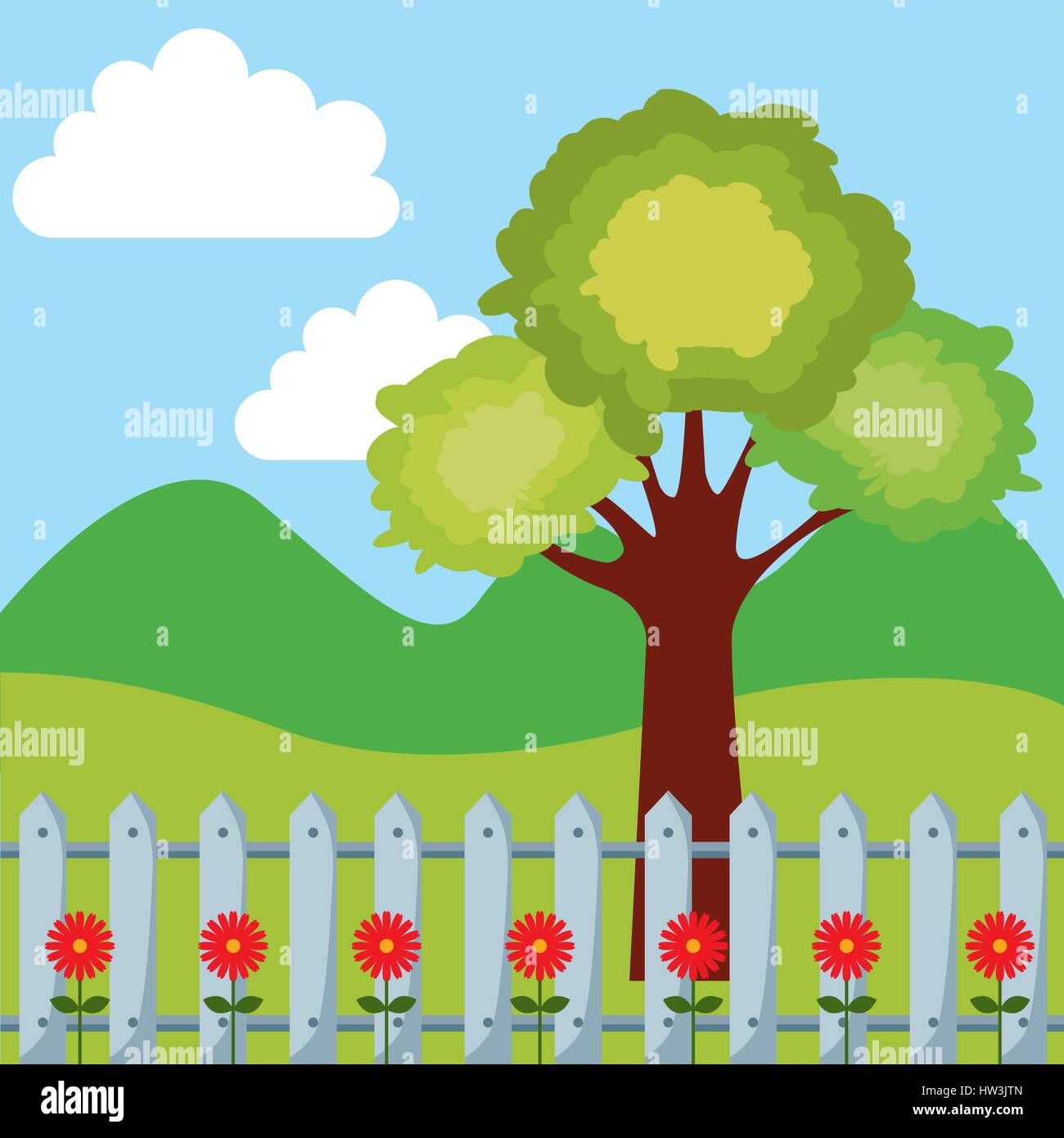 beautiful garden design Stock Vector Image & Art - Alamy