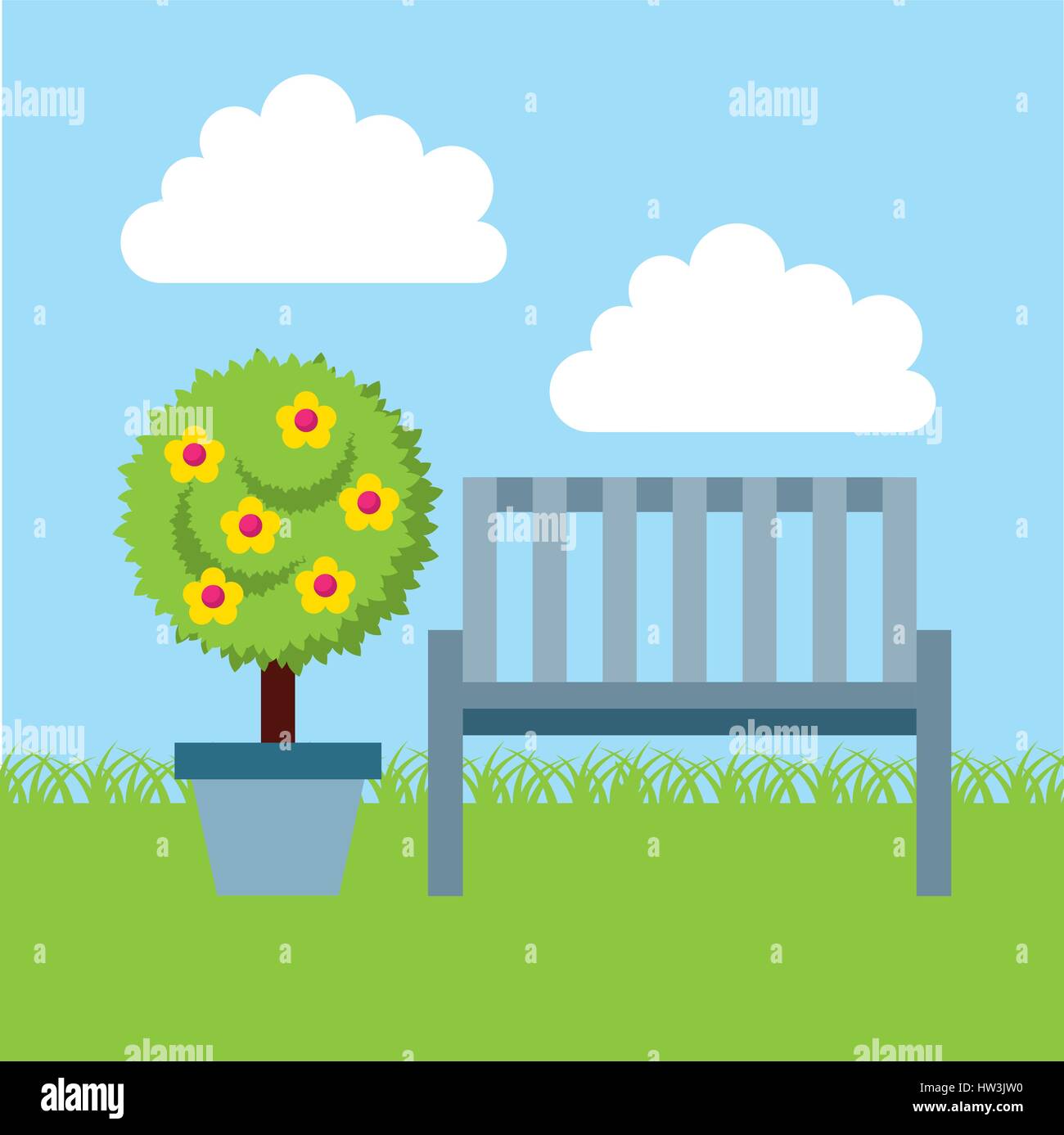 beautiful garden design Stock Vector Image & Art - Alamy