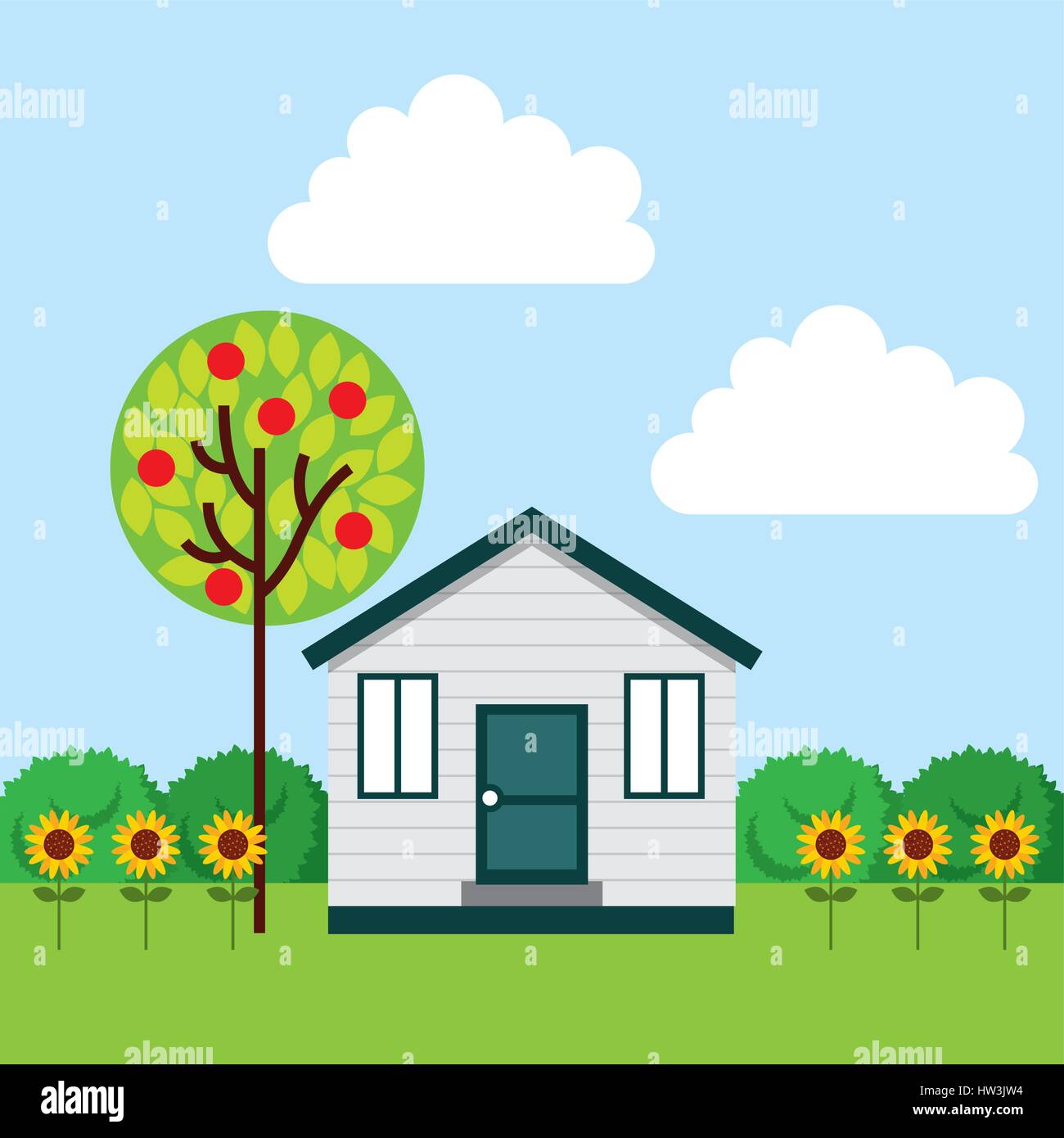 beautiful garden design Stock Vector Image & Art - Alamy