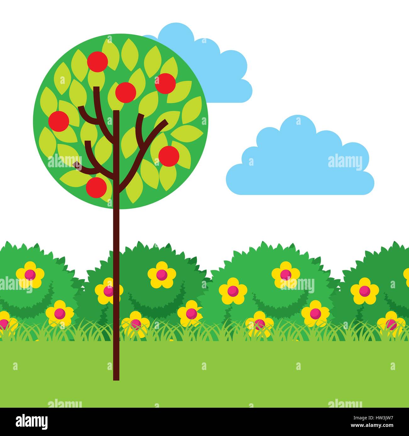 beautiful garden design Stock Vector Image & Art - Alamy